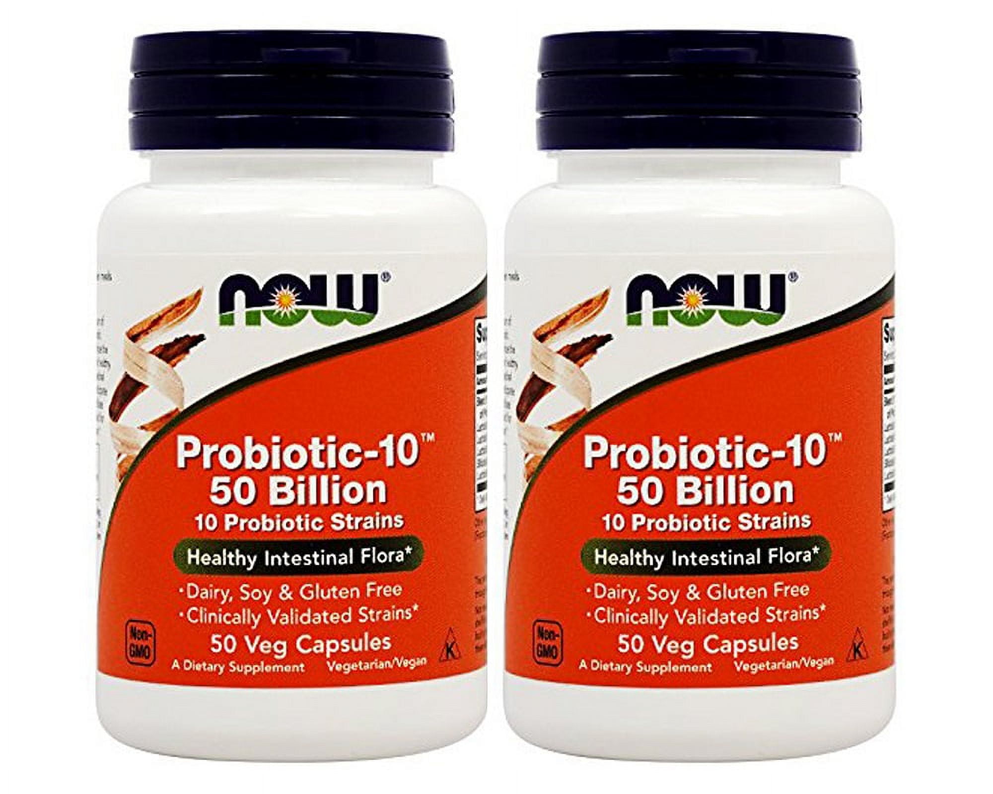 Now Foods - Probiotic-10 ™ 50 Billion 50 Veg Capsules (Pack of 2 ...