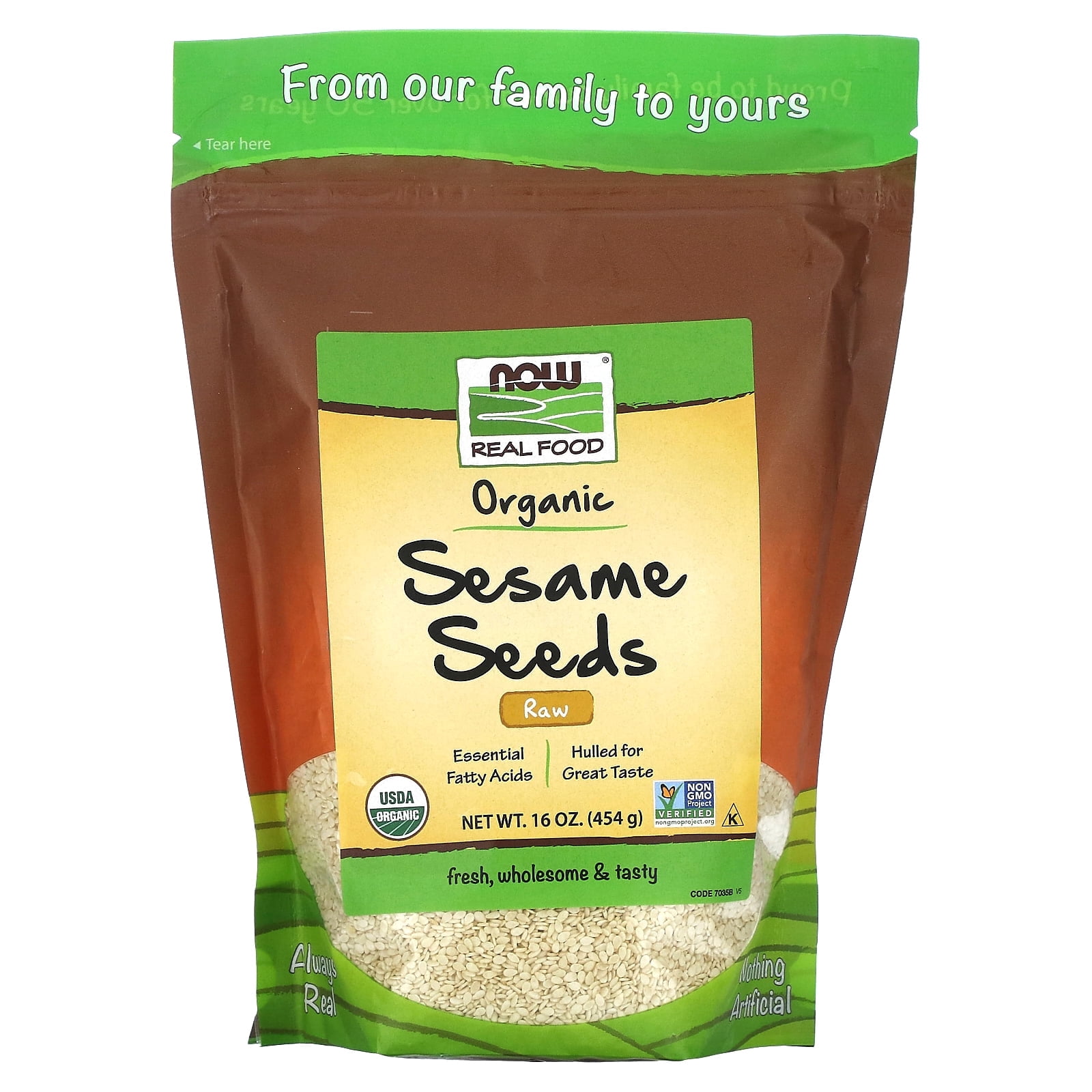 Now Foods - Real Food, Sesame Seeds, 16 oz (454 g) - Walmart.com