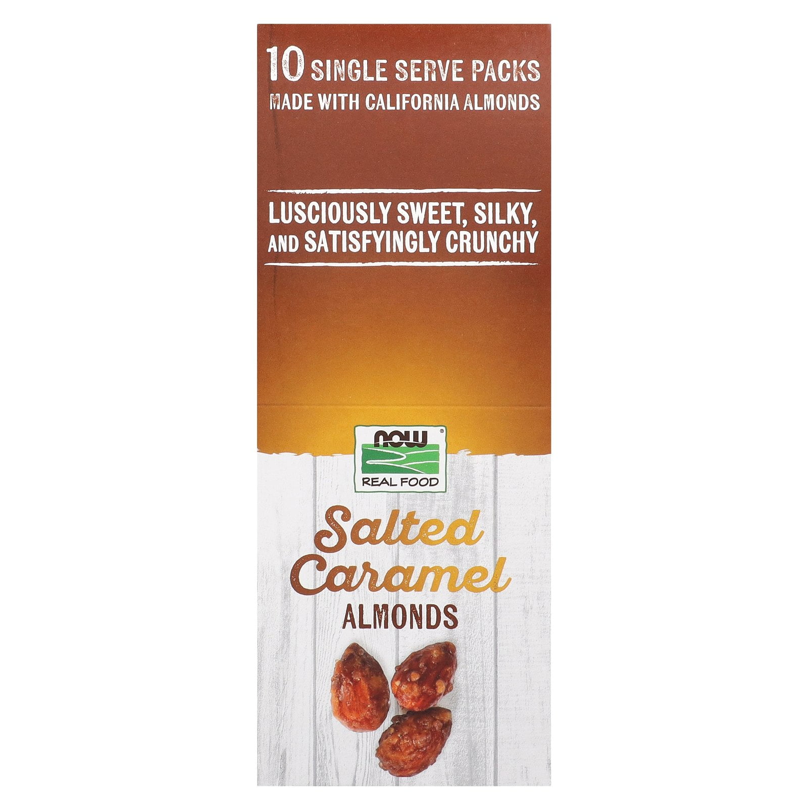 Now Foods Salted Caramel Almonds-10 Single Serve Packs 10-1.25 oz (35 g ...