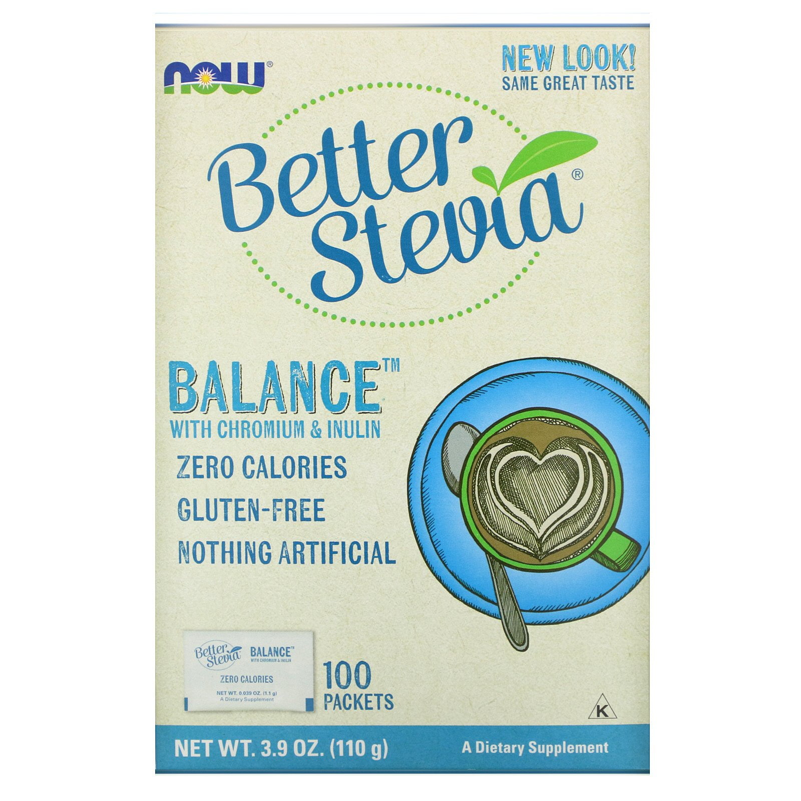 NOW Foods Better Stevia, Low Sugar Gluten-Free Supplement, Balance with ...