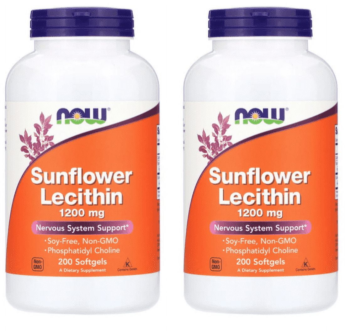 Now Foods, Sunflower Lecithin Capsules, 1,200 mg, 200 Softgels - 2 ...