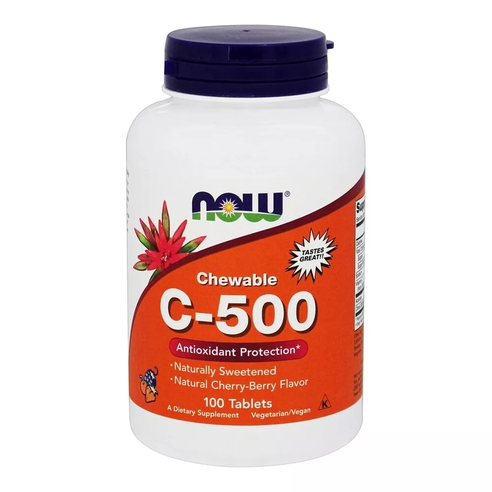Now_Foods_Vitamin_C500_Chewable_Cherry_Berry_500_Mg.,_100_Chewable ...