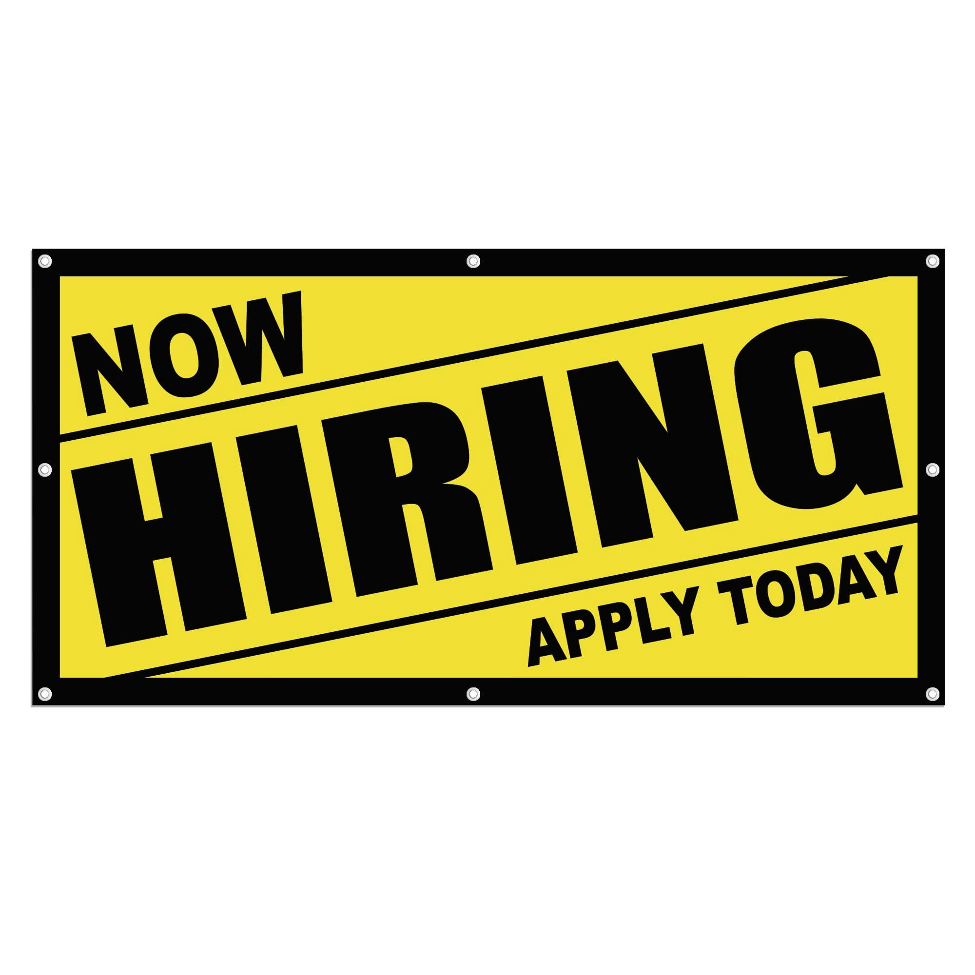 Now Hiring 13 oz Heavy Duty Vinyl Banner Indoor/Outdoor Help Wanted ...