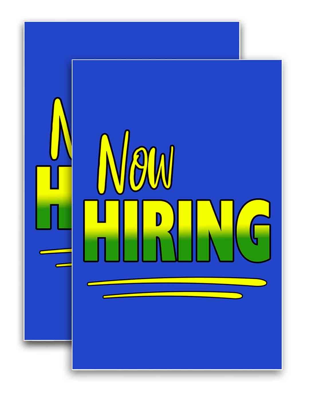 Now Hiring (24" X 36") Vinyl Decal Only (Pack of 2) |Sign|Sticker ...