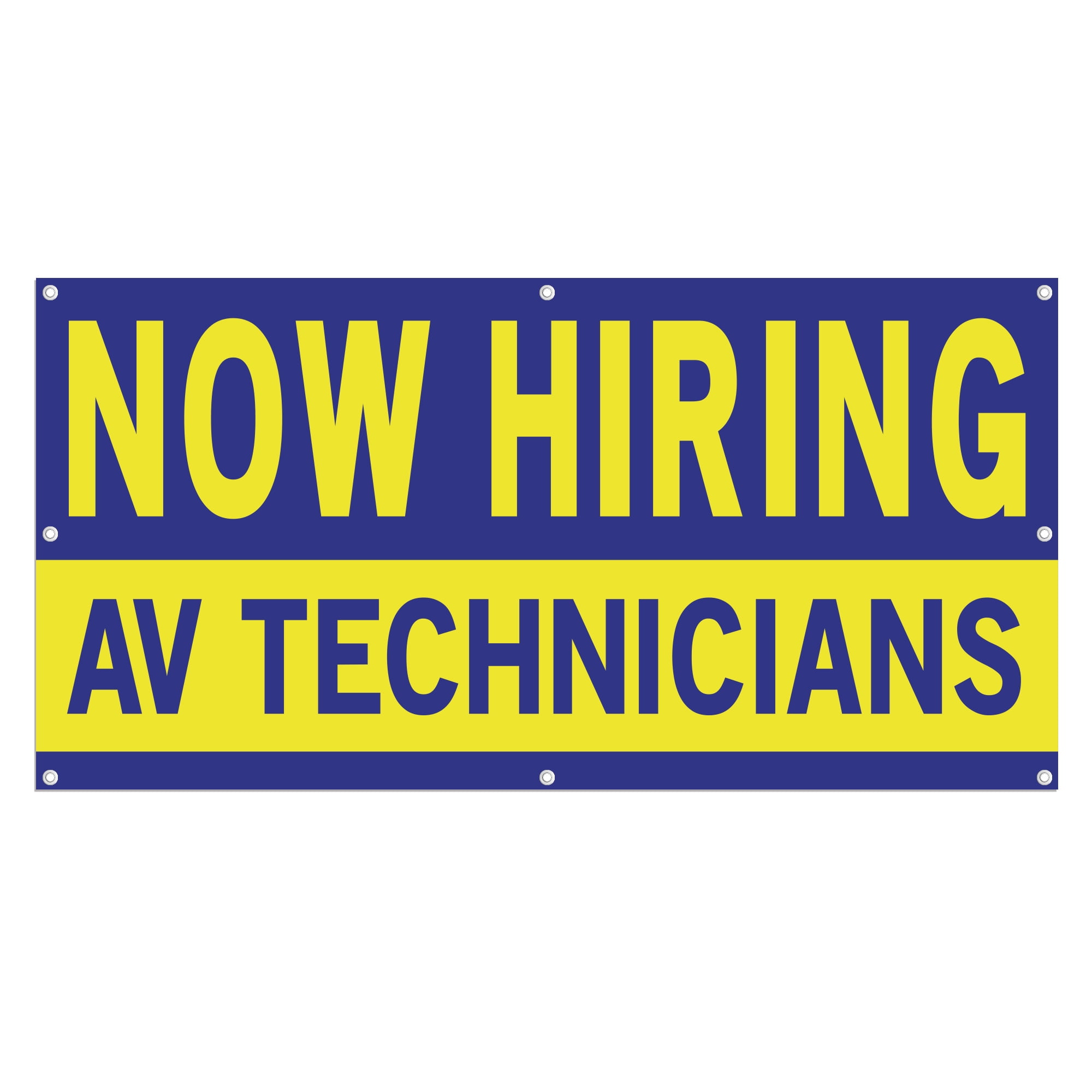 Now Hiring AV Technicians 13 oz Heavy Duty Vinyl Banner AV Technician ...