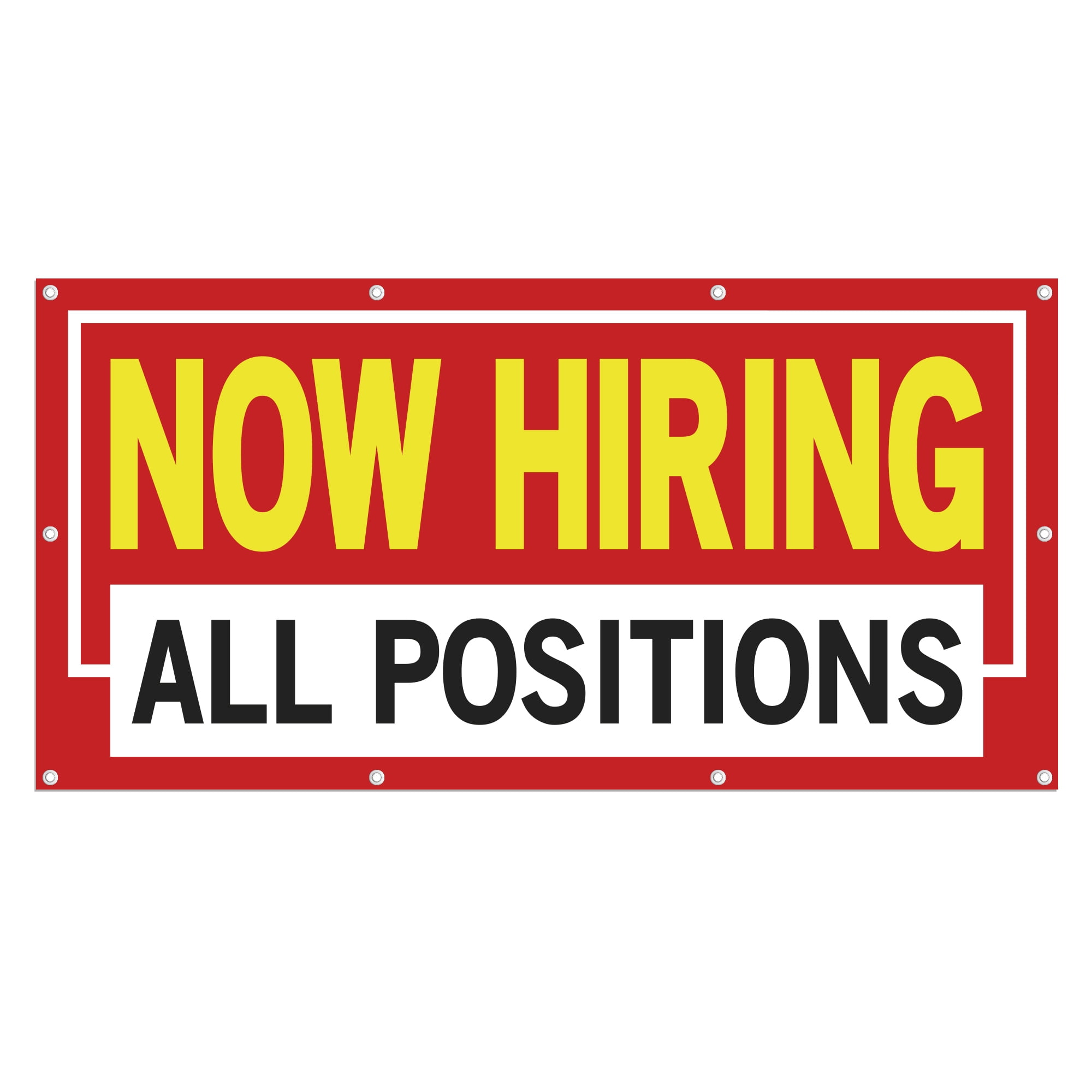 Now Hiring All Positions 13 oz Heavy Duty Vinyl Banner All Position ...