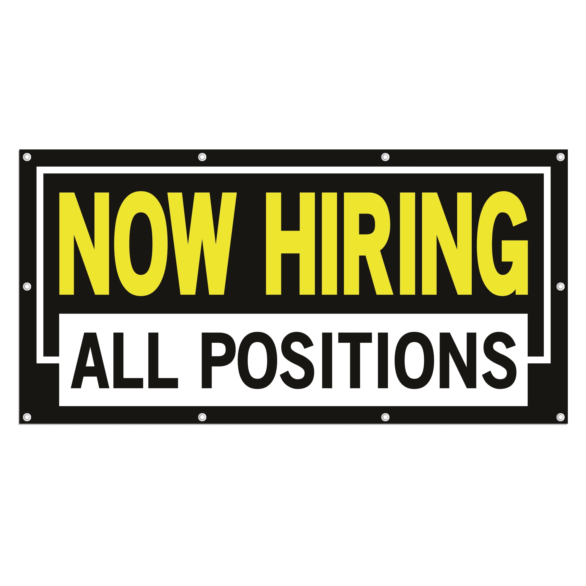 Now Hiring All Positions 13 oz Heavy Duty Vinyl Banner All Position ...