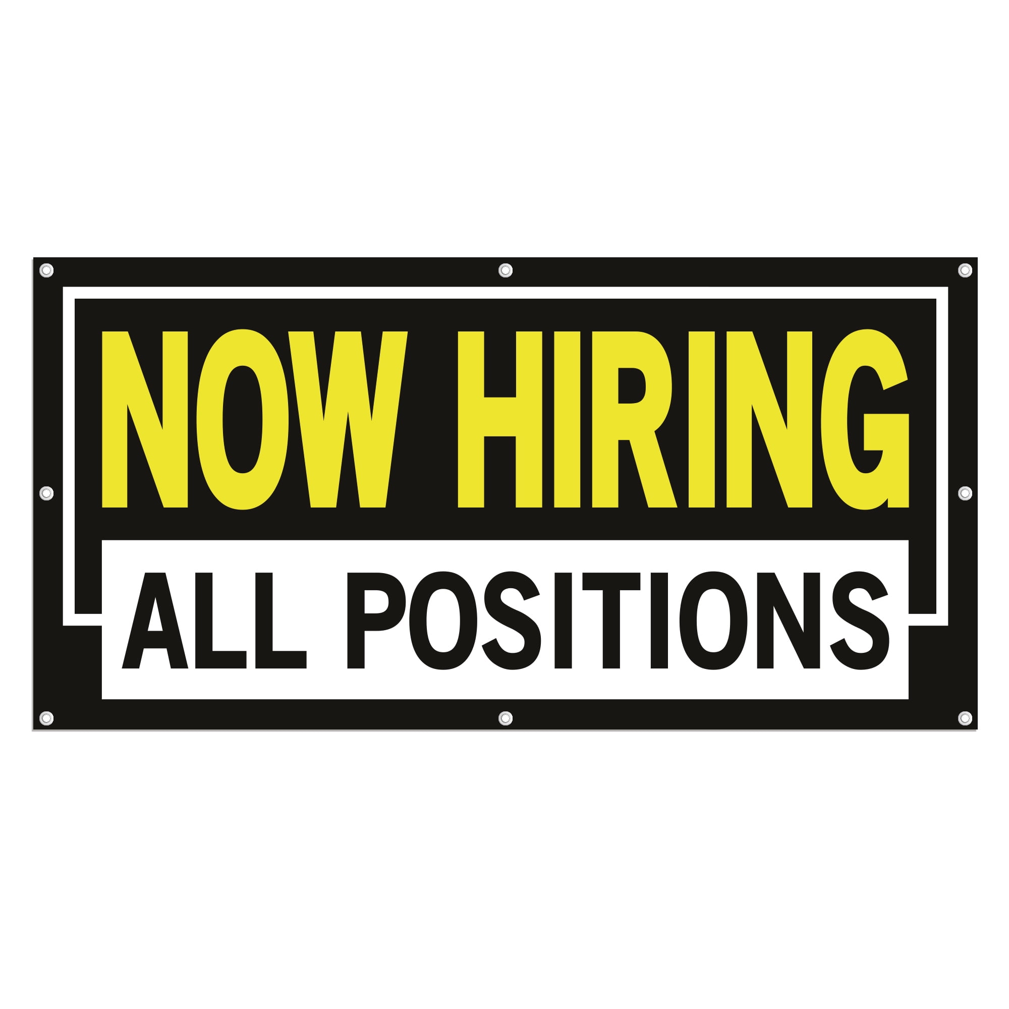 Now Hiring All Positions 13 oz Heavy Duty Vinyl Banner All Position ...