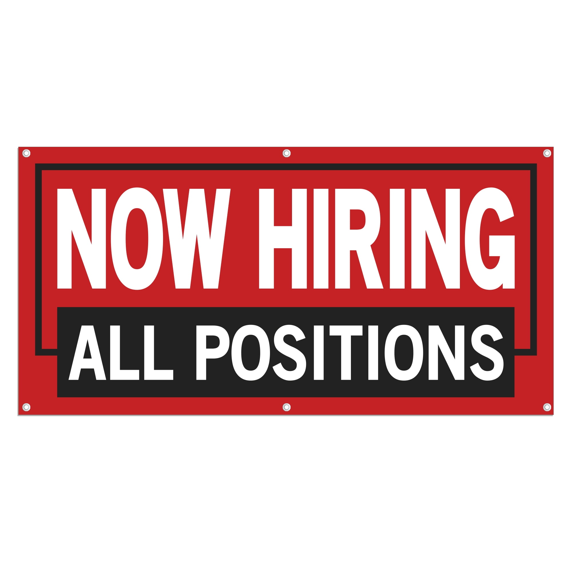 Now Hiring All Positions 13 oz Heavy Duty Vinyl Banner All Position ...