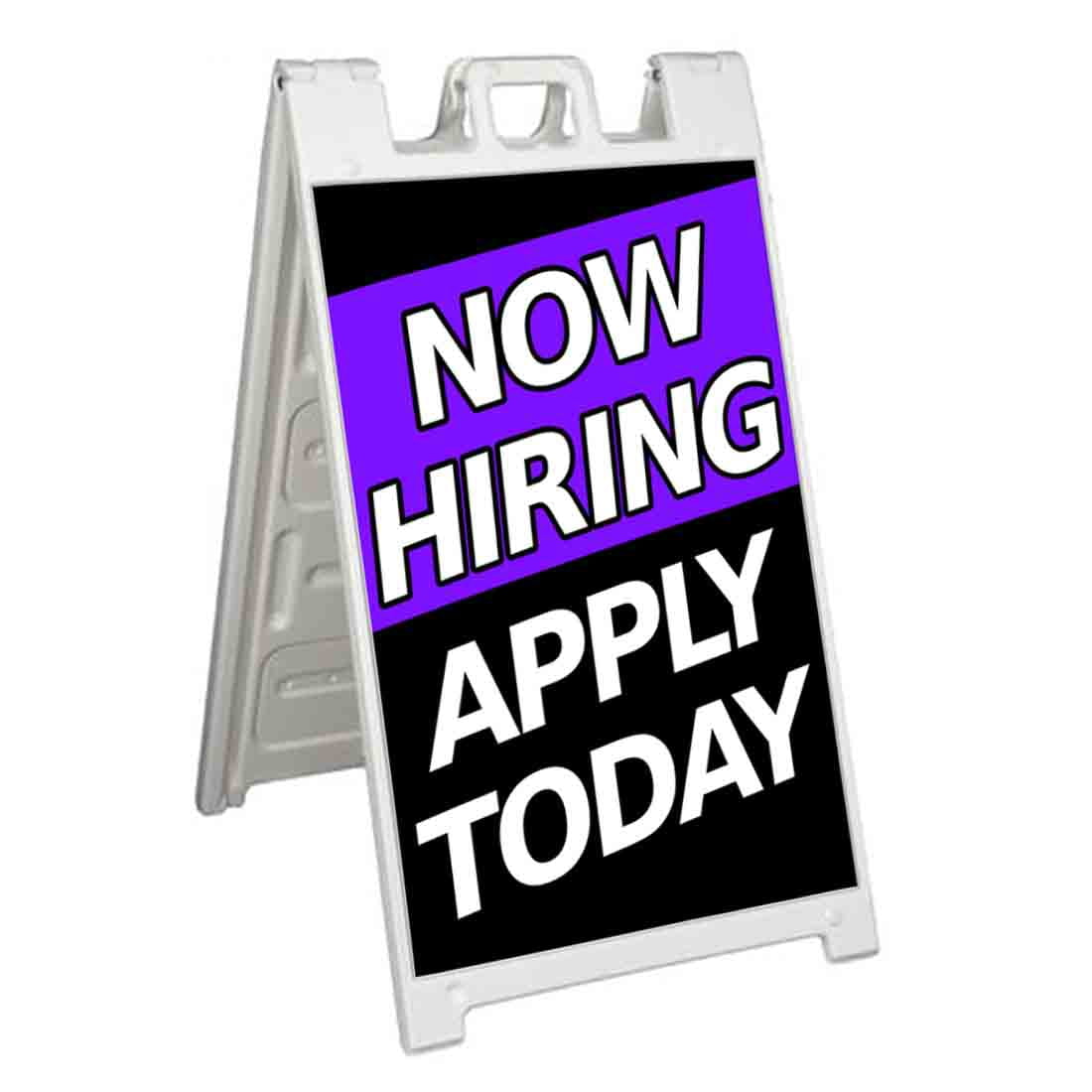 Now Hiring Apply Today (24" X 36") Standard A-Frame Signicade, Includes ...
