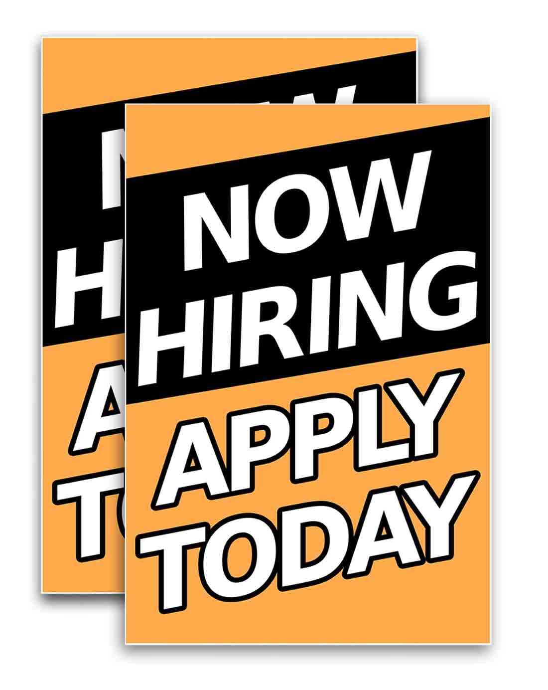 Now Hiring Apply Today (24" X 36") Vinyl Decal Only (Pack of 2) |Sign ...