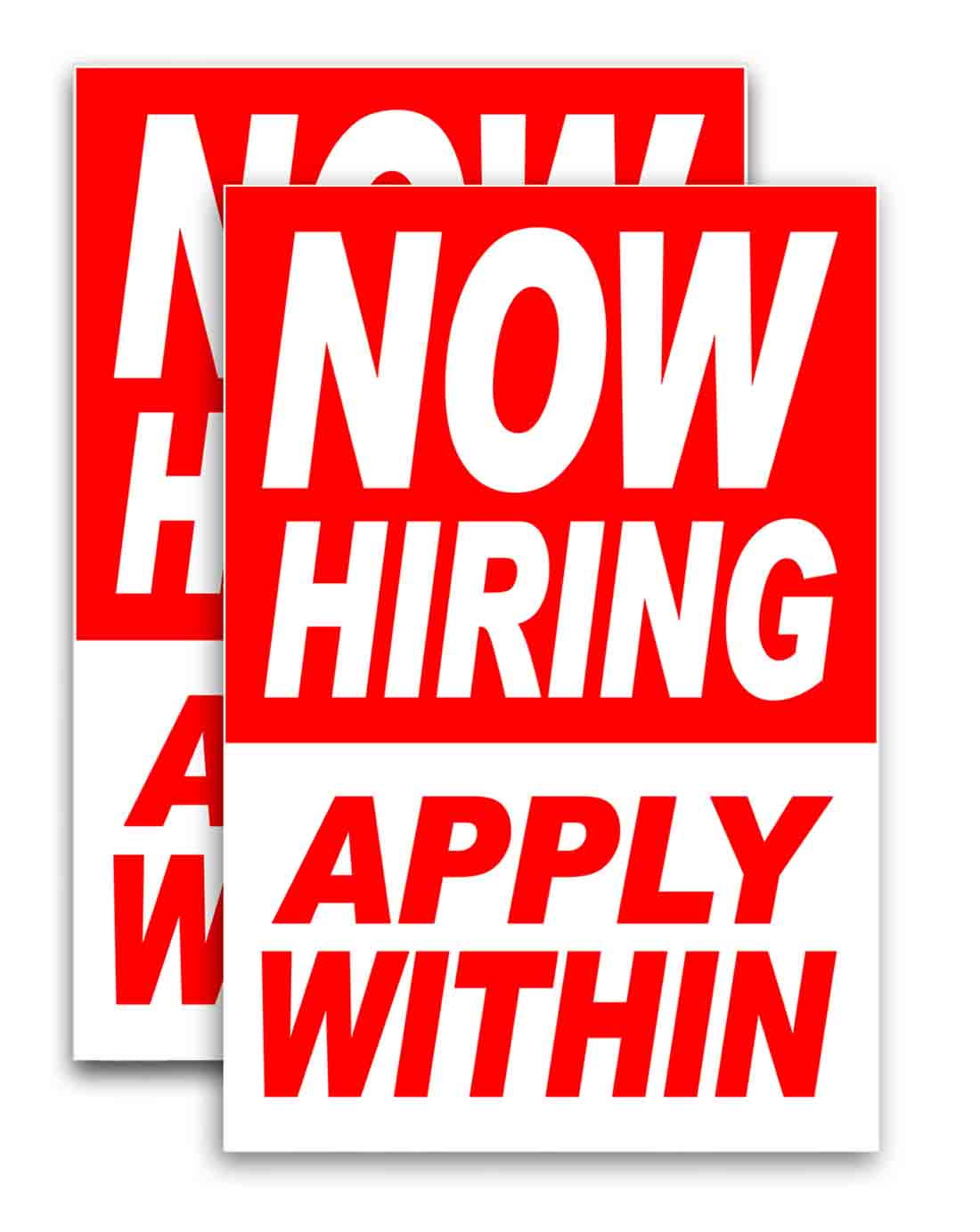 Now Hiring Apply Within (24" X 36") Vinyl Decal Only (Pack of 2) |Sign ...