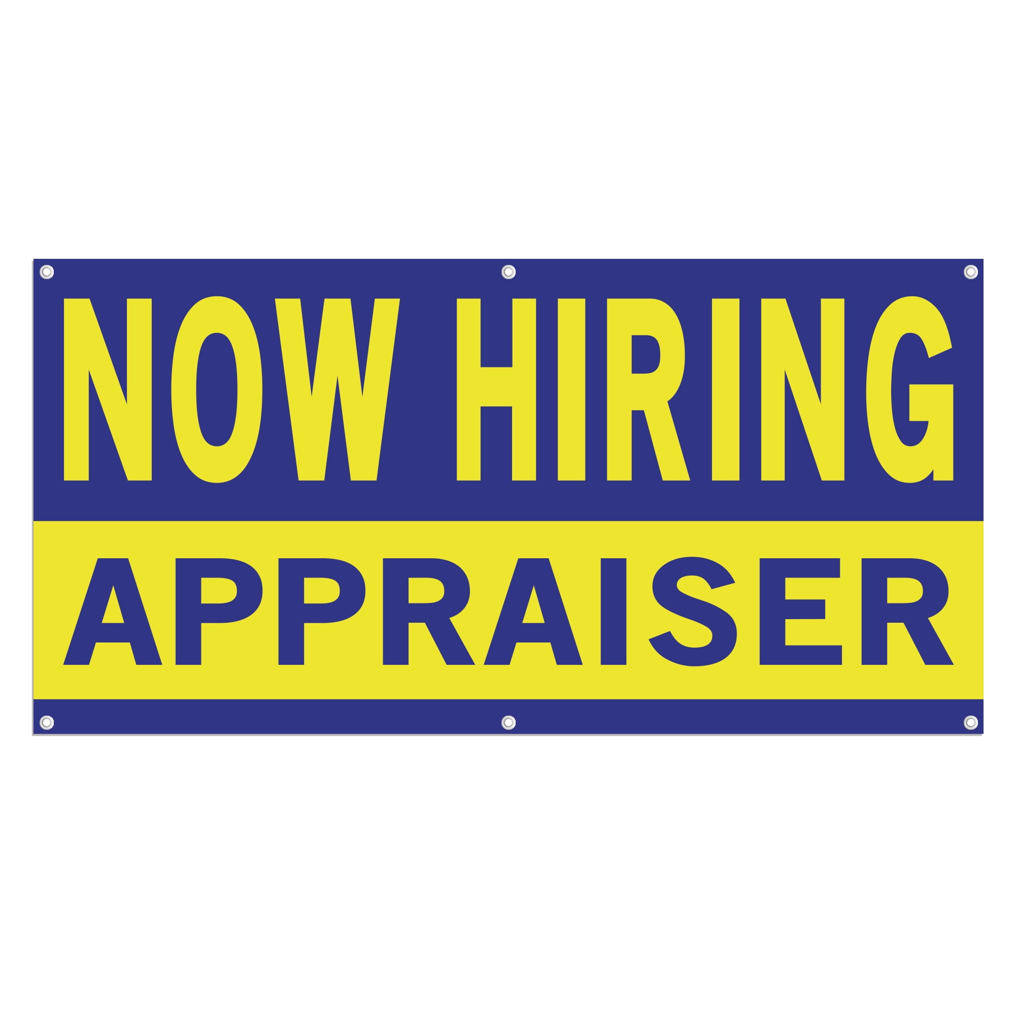 Now Hiring Appraiser 13 oz Heavy Duty Vinyl Banner Appraiser Jobs ...