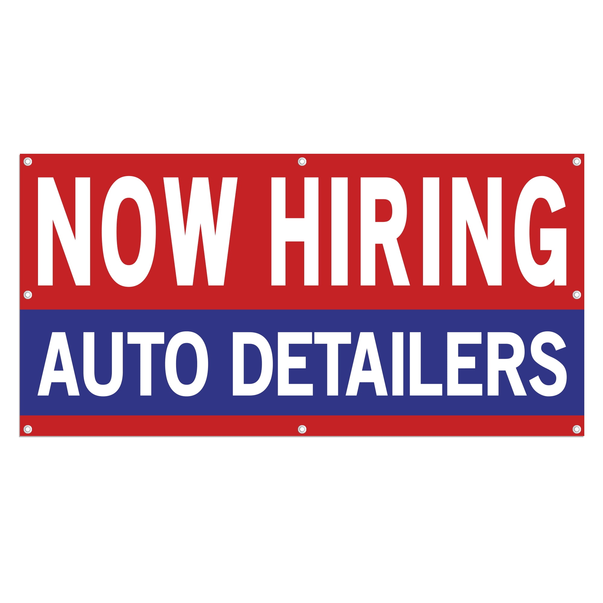 Now Hiring Auto Detailers 13 oz Heavy Duty Vinyl Banner Car Detailer ...