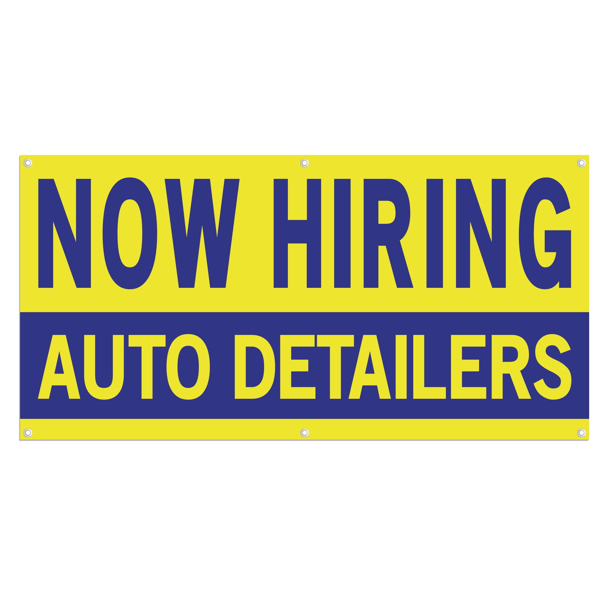 Now Hiring Auto Detailers 13 oz Heavy Duty Vinyl Banner Car Detailer ...