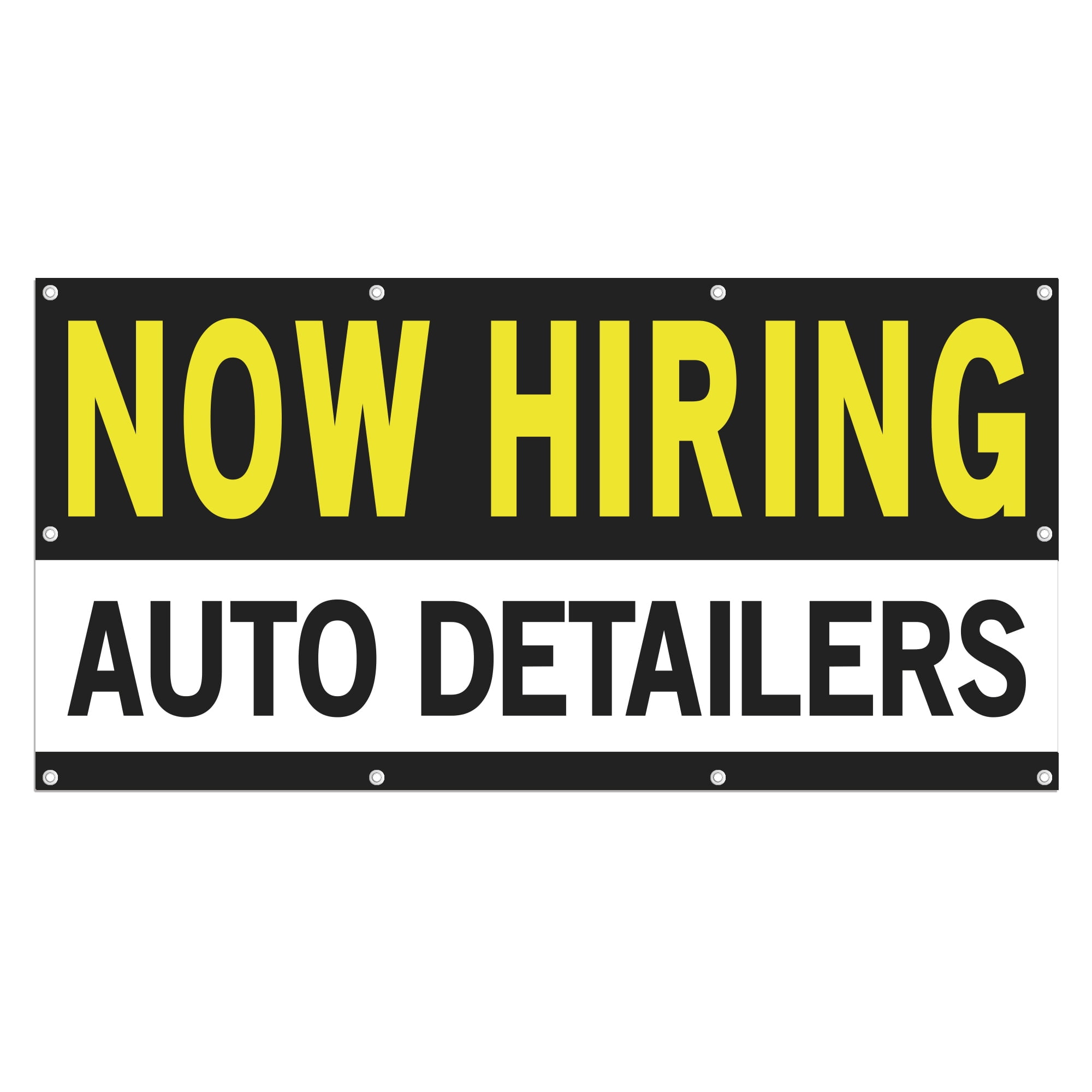 Now Hiring Auto Detailers 13 oz Heavy Duty Vinyl Banner Car Detailer ...