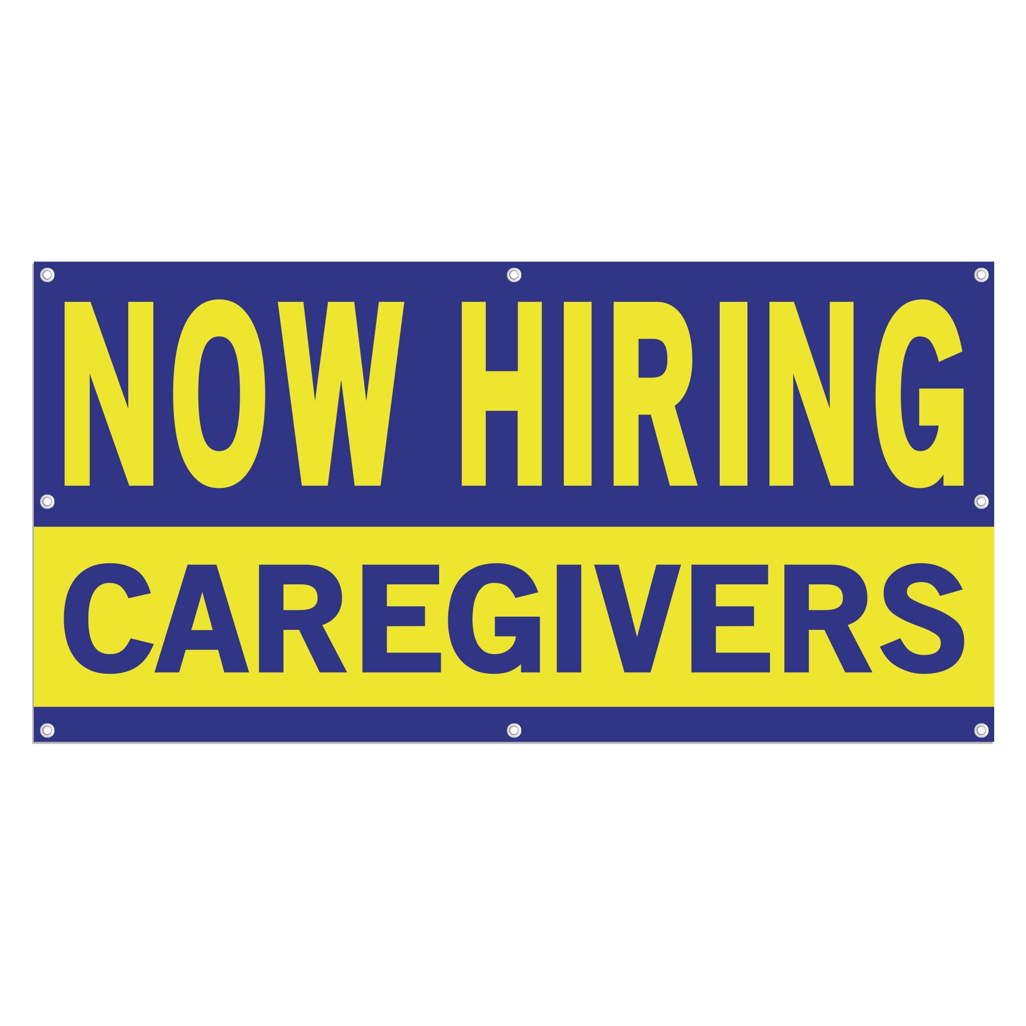 Now Hiring Caregivers 13 oz Heavy Duty Vinyl Banner Caregiver Jobs ...