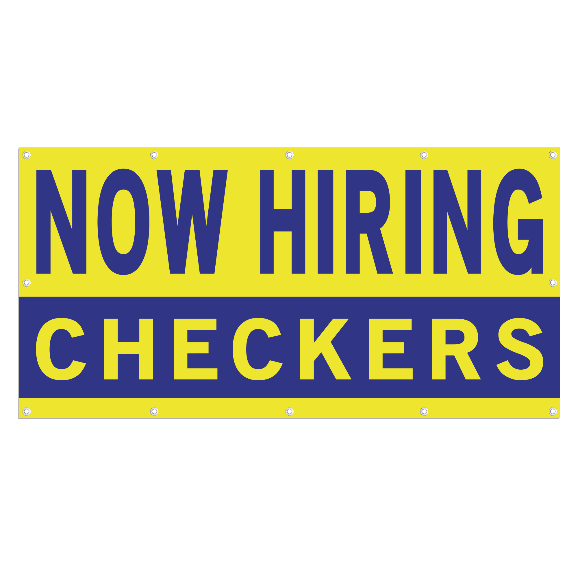 Now Hiring Checkers 13 oz Heavy Duty Vinyl Banner Checker Jobs ...