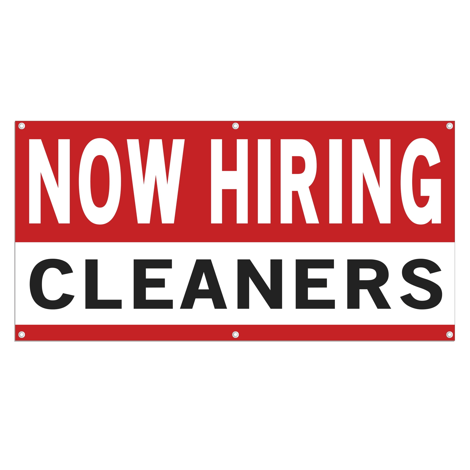 Now Hiring Cleaners 13 oz Heavy Duty Vinyl Banner Cleaning Jobs ...