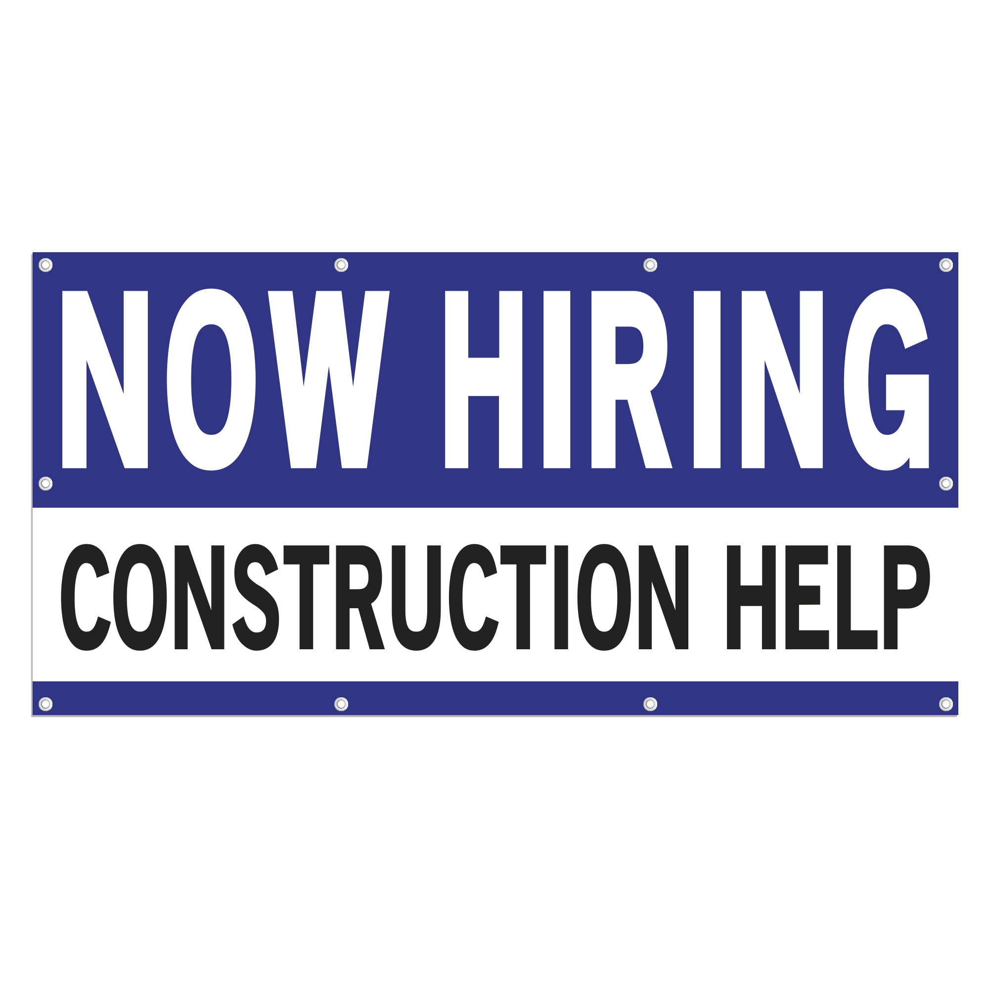 Now Hiring Construction help 13 oz Heavy Duty Vinyl Banner Construction ...