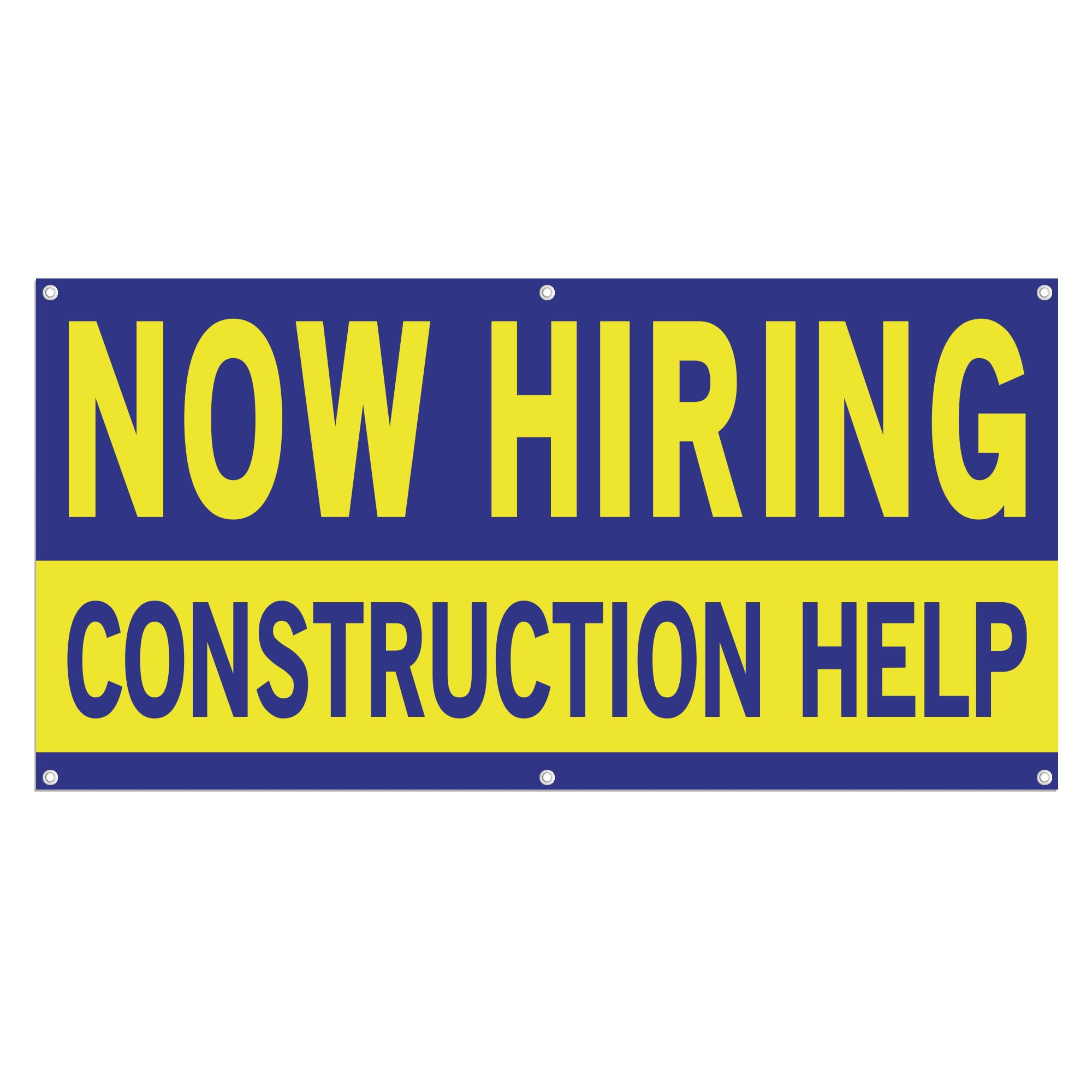 Now Hiring Construction help 13 oz Heavy Duty Vinyl Banner Construction ...