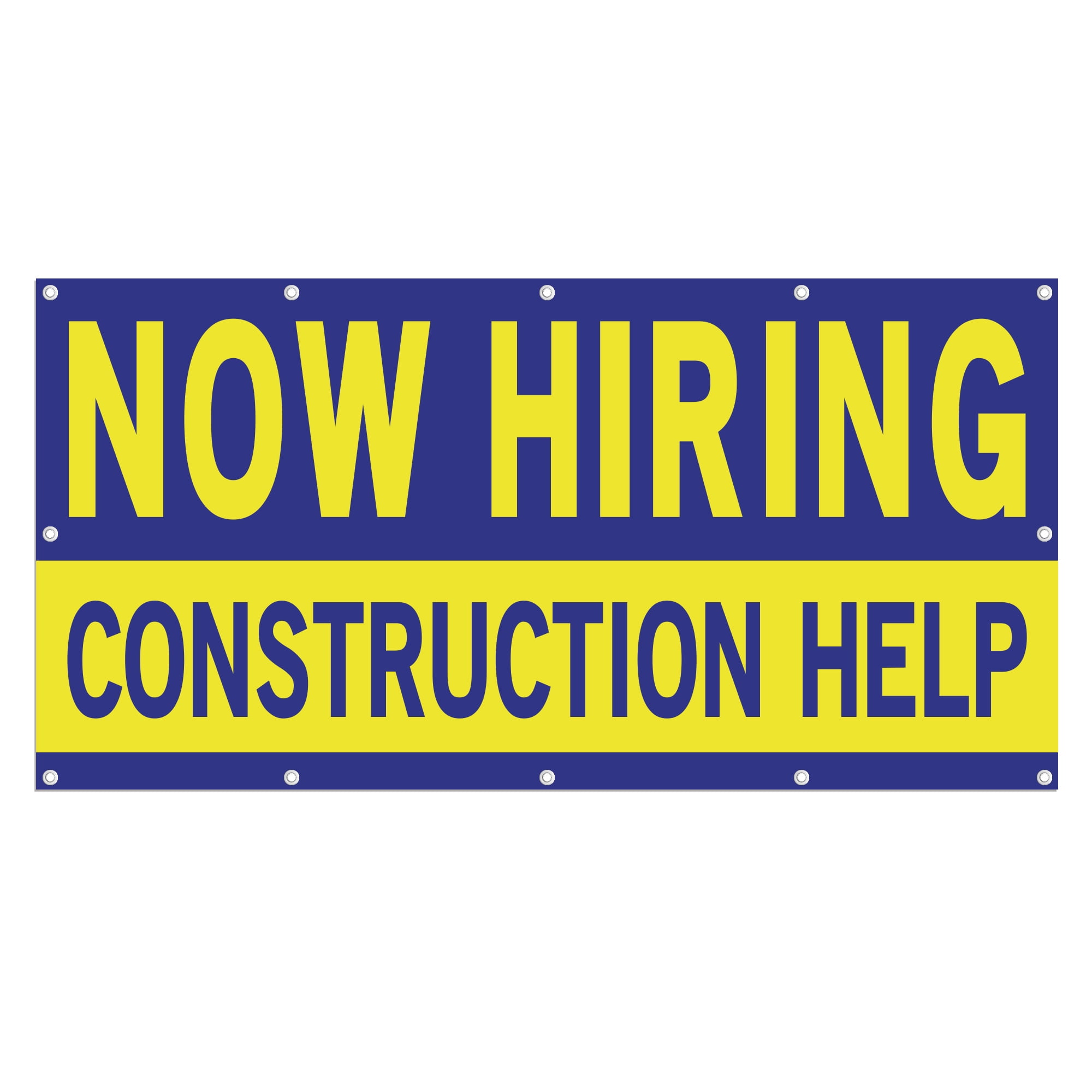 Now Hiring Construction help 13 oz Heavy Duty Vinyl Banner Construction ...