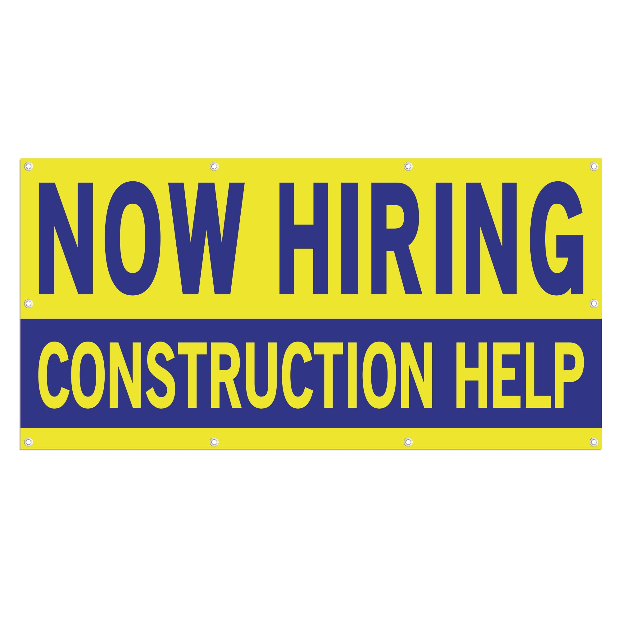 Now Hiring Construction help 13 oz Heavy Duty Vinyl Banner Construction ...