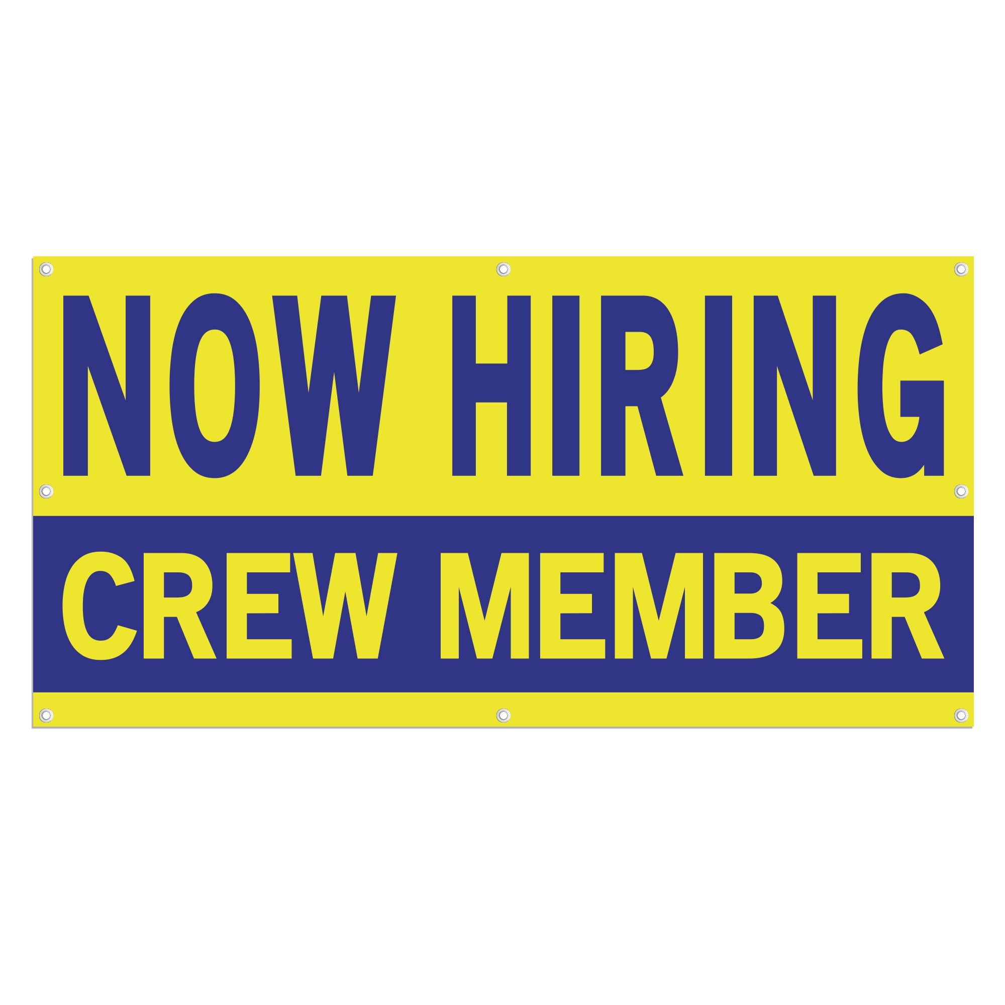 Now Hiring Crew Member 13 oz Heavy Duty Vinyl Banner Crew Member Jobs ...