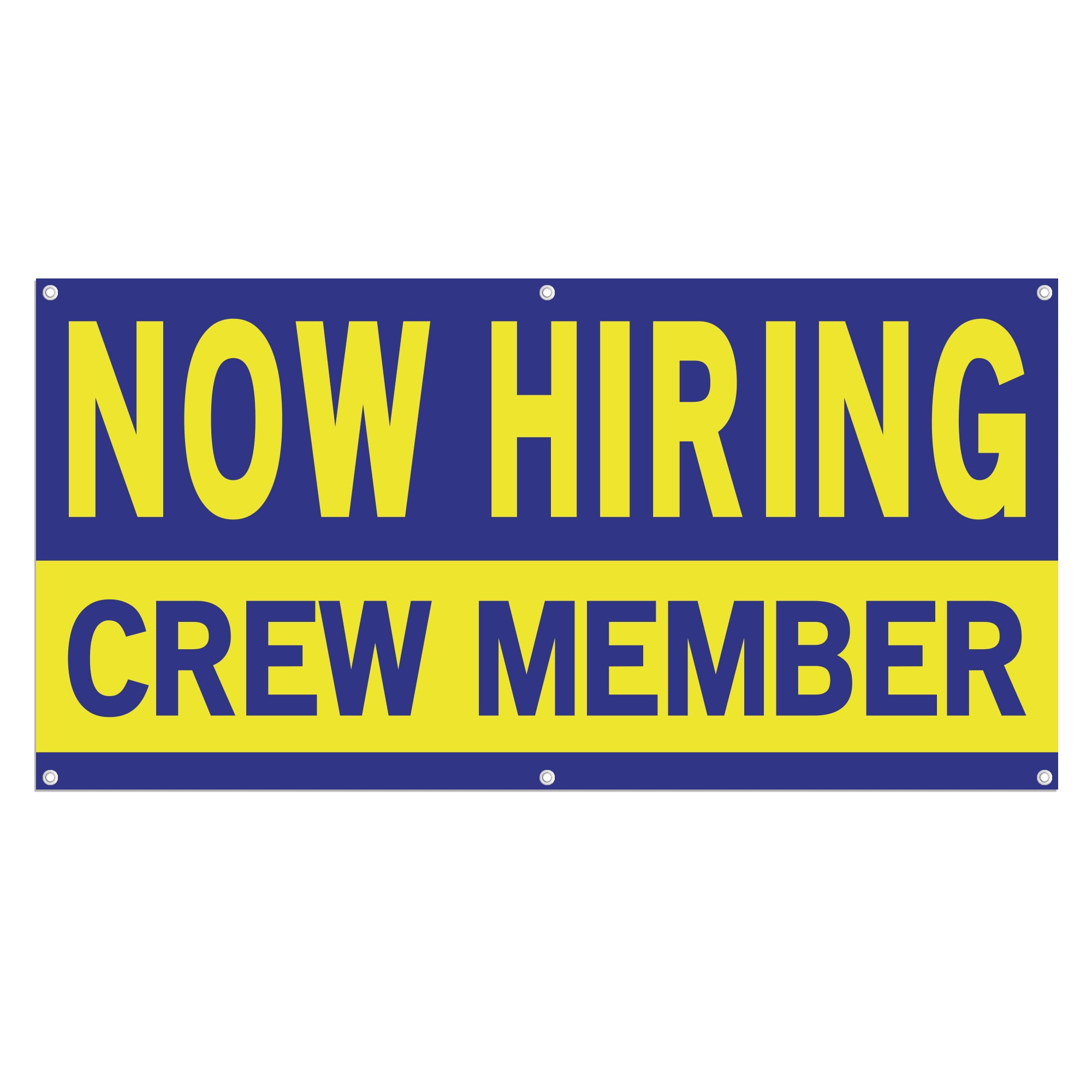 Now Hiring Crew Member 13 oz Heavy Duty Vinyl Banner Crew Member Jobs ...