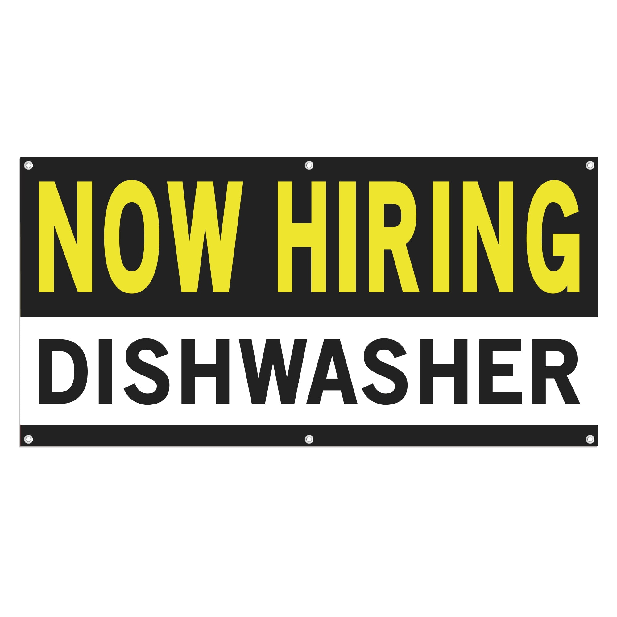 Now Hiring Dishwasher 13 oz Heavy Duty Vinyl Banner Dishwasher Jobs ...