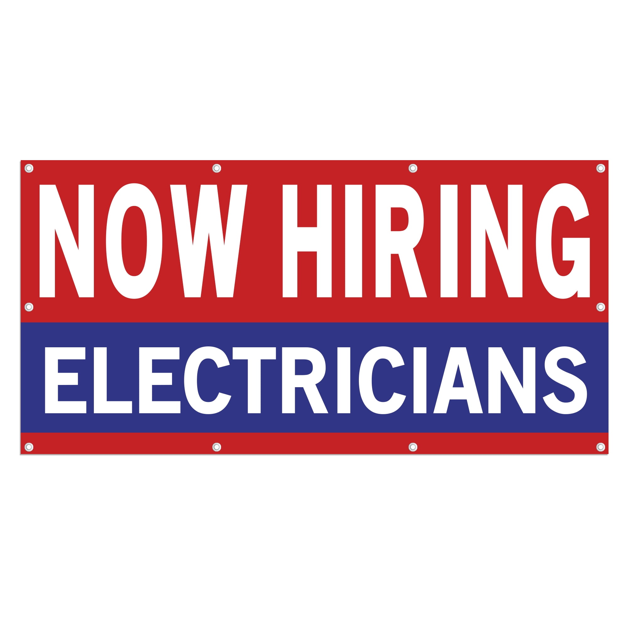 Now Hiring Electricians 13 oz Heavy Duty Vinyl Banner Electrician Jobs ...