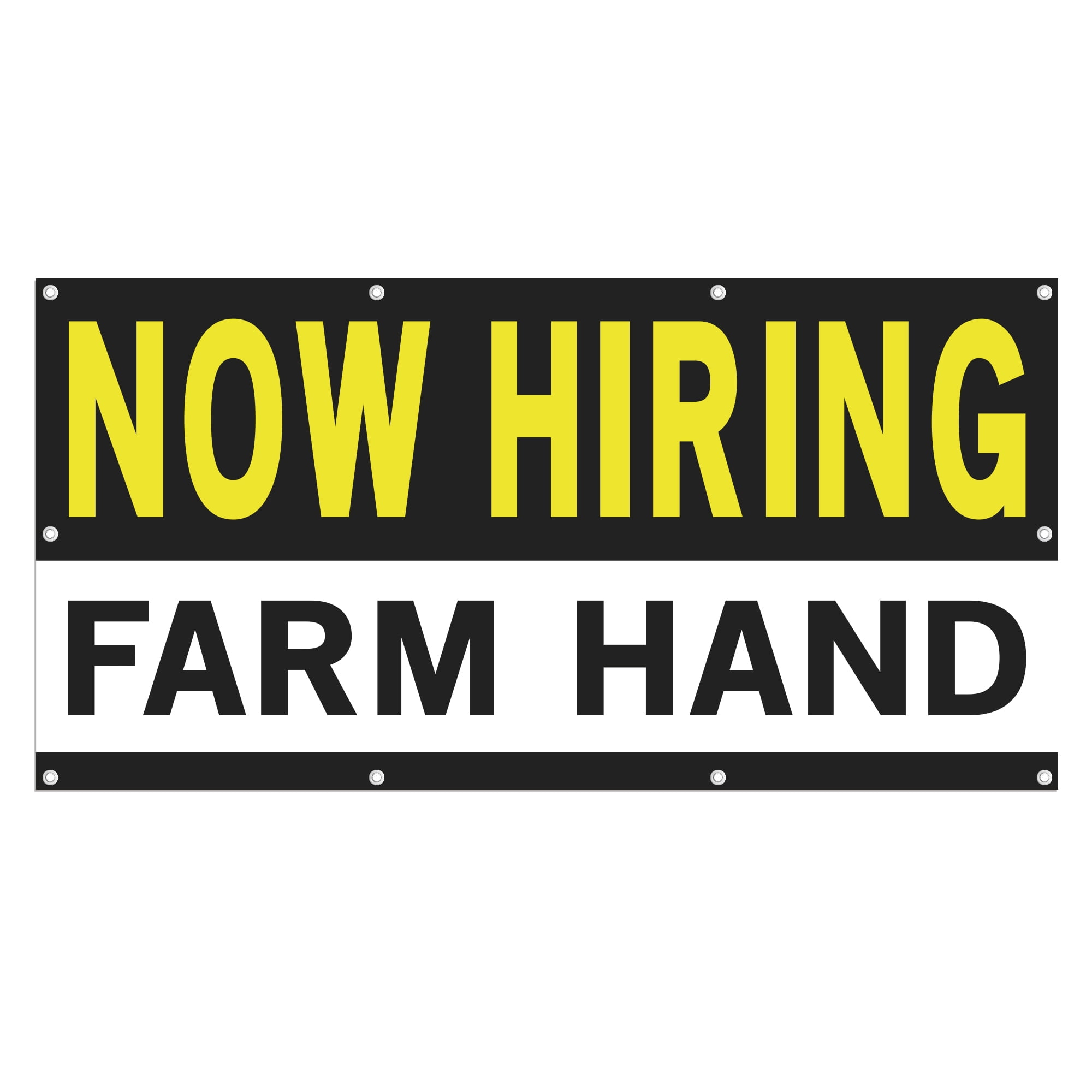 Now Hiring Farm Hand 13 oz Heavy Duty Vinyl Banner Roustabout Jobs ...