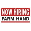 Now Hiring Yard Worker 13 oz Heavy Duty Vinyl Banner Yard Worker Jobs ...