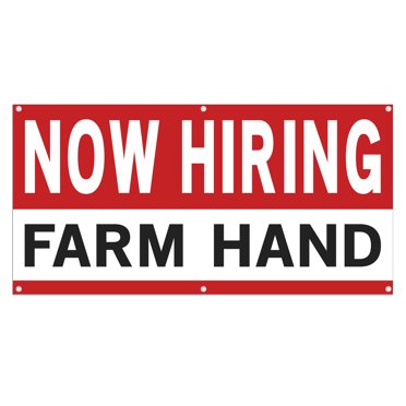 Now Hiring Yard Worker 13 oz Heavy Duty Vinyl Banner Yard Worker Jobs ...