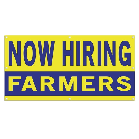 Now Hiring Farmers 13 oz Heavy Duty Vinyl Banner Farm Worker Jobs ...