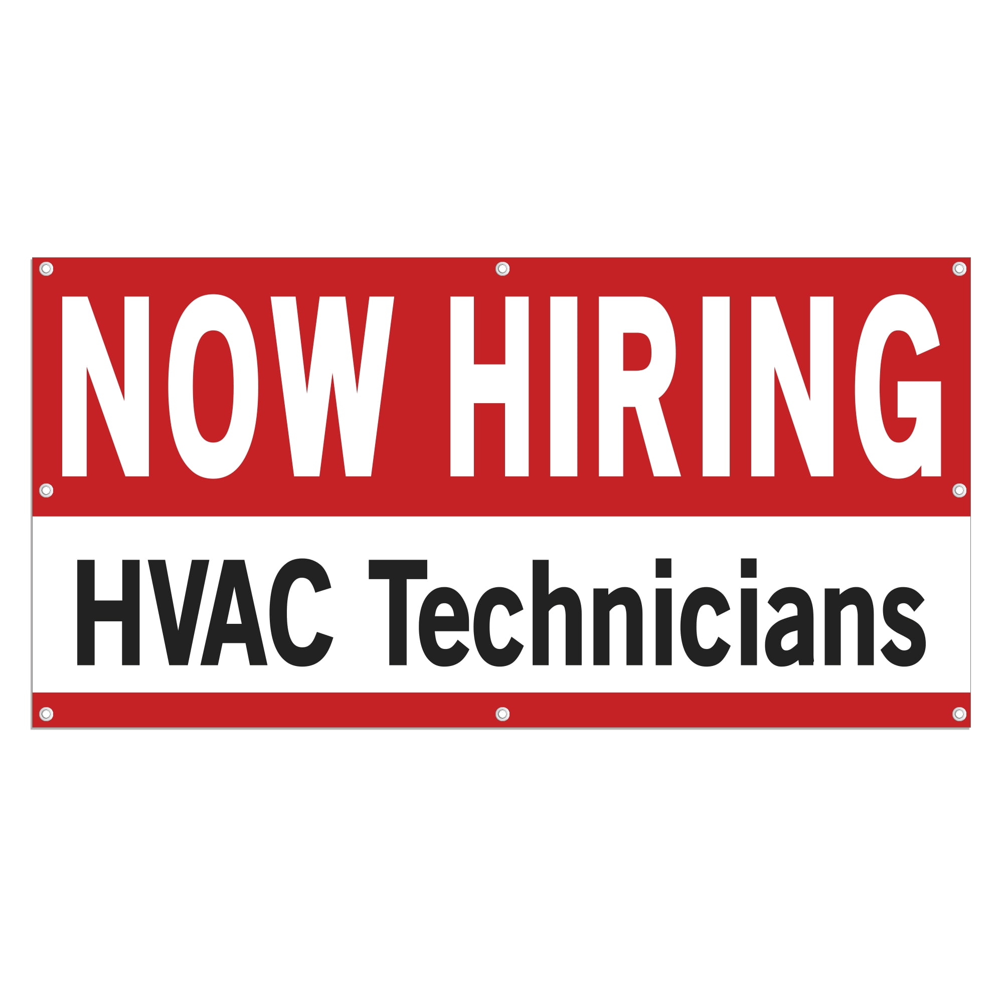 Now Hiring HVAC Technicians 13 oz Heavy Duty Vinyl Banner Technician ...