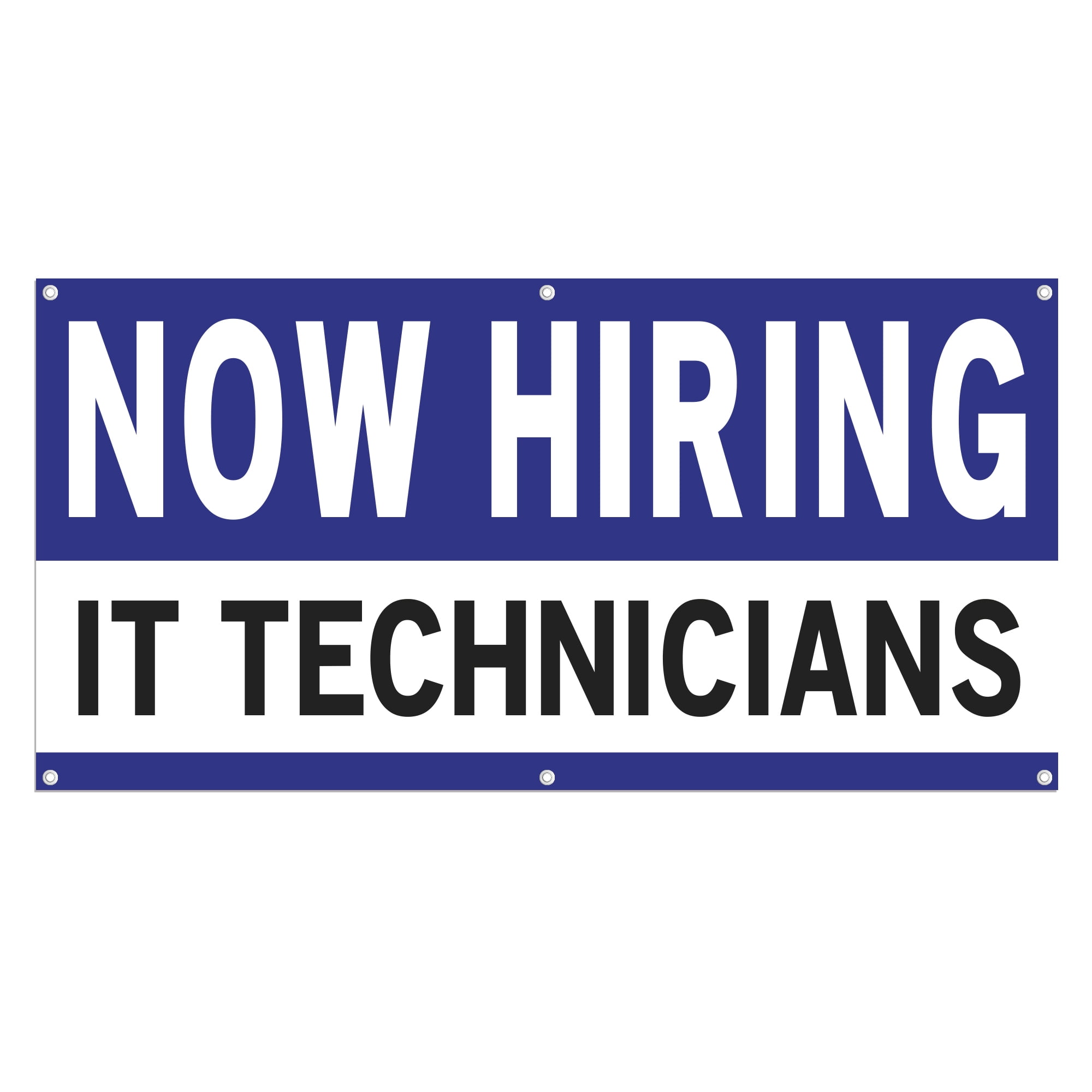 Now Hiring IT Technicians 13 oz Heavy Duty Vinyl Banner IT Technician ...