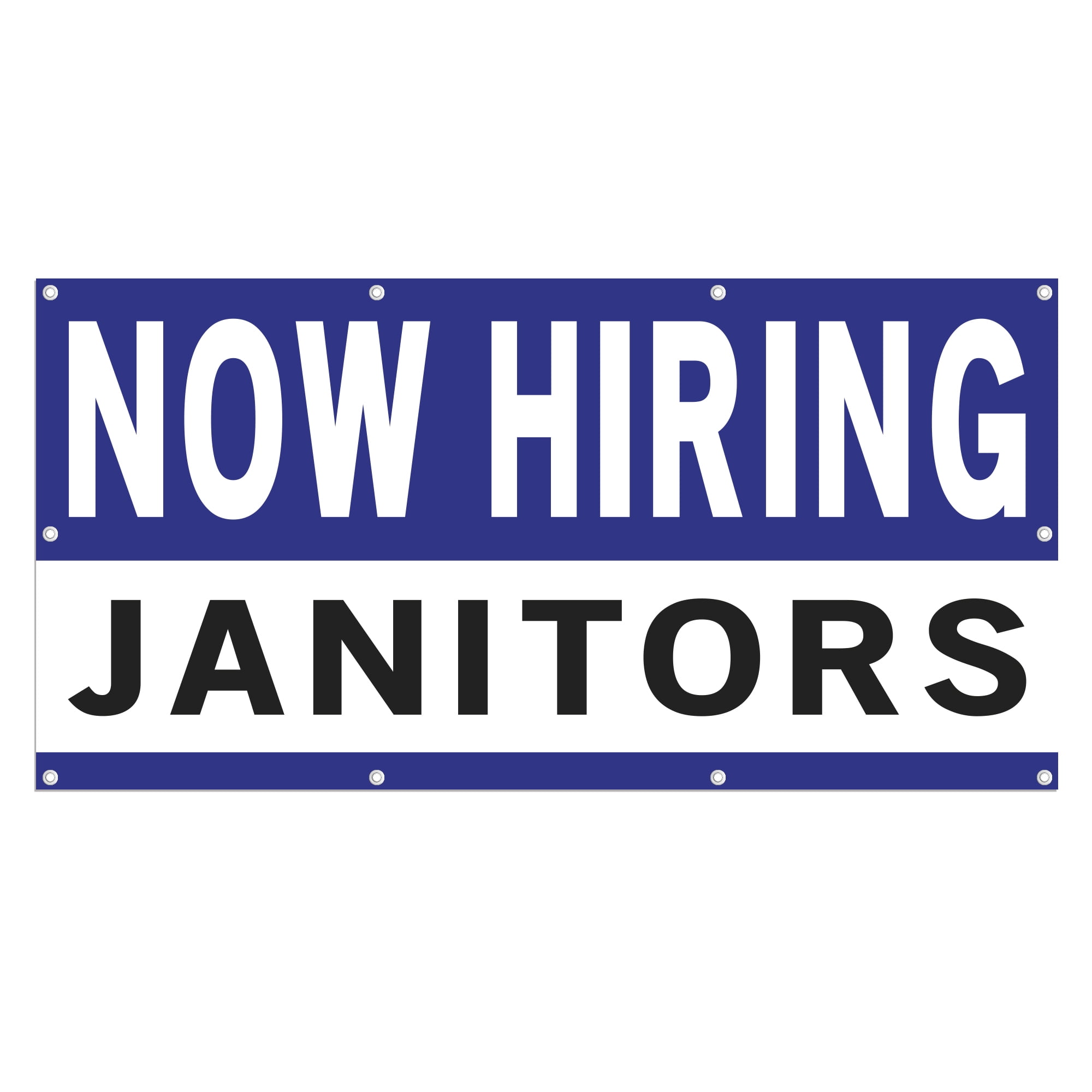 Now Hiring Janitors 13 oz Heavy Duty Vinyl Banner Janitor Jobs ...