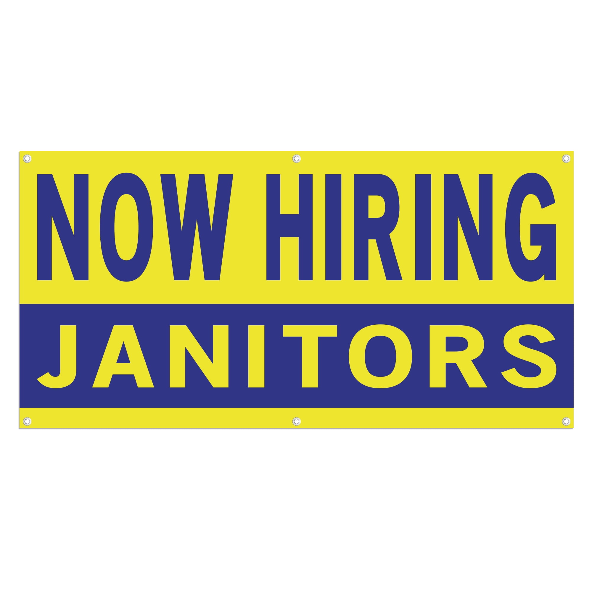 Now Hiring Janitors 13 oz Heavy Duty Vinyl Banner Janitor Jobs ...