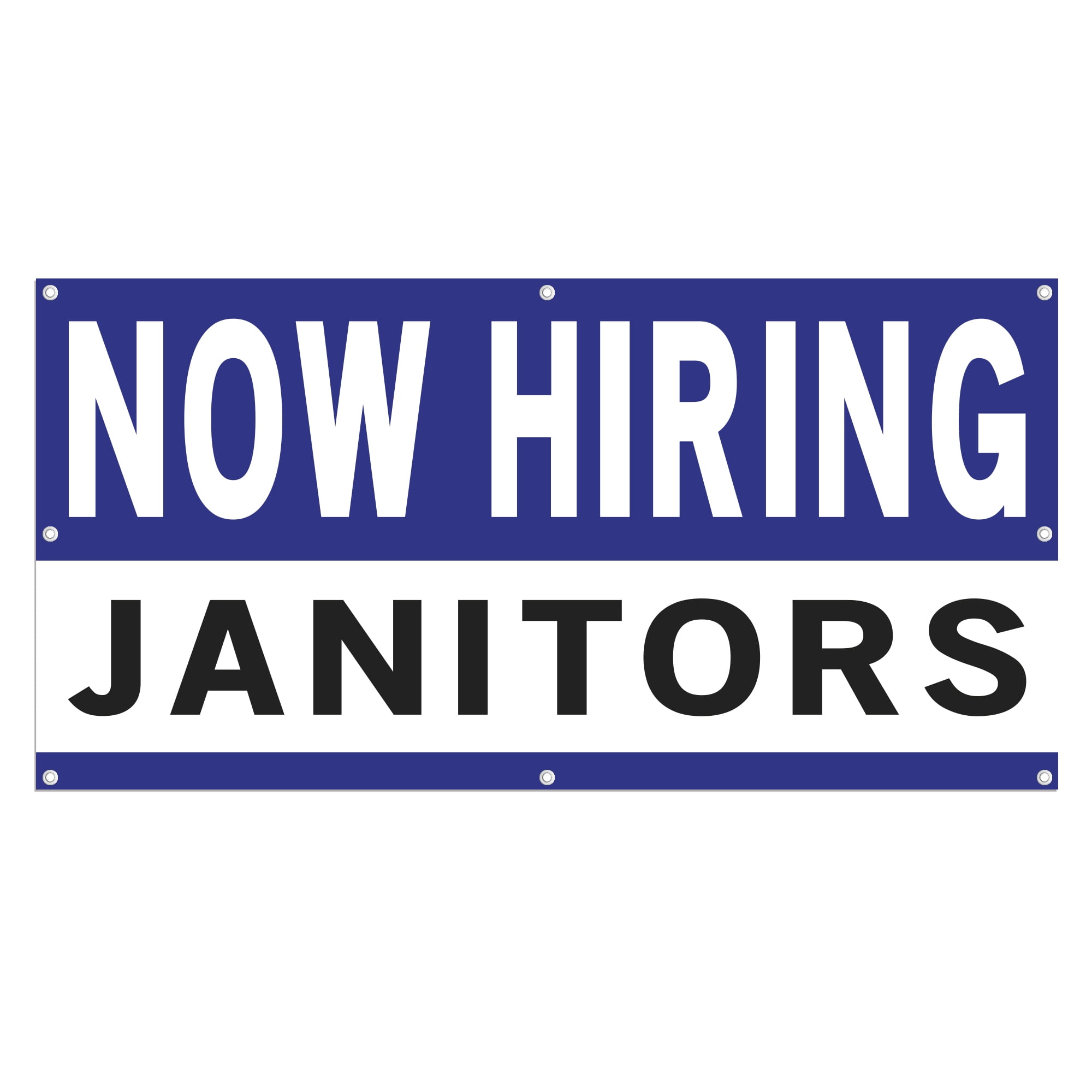 Now Hiring Janitors 13 oz Heavy Duty Vinyl Banner Janitor Jobs ...