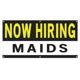 Now Hiring Maids 13 oz Heavy Duty Vinyl Banner House Cleaner Jobs ...