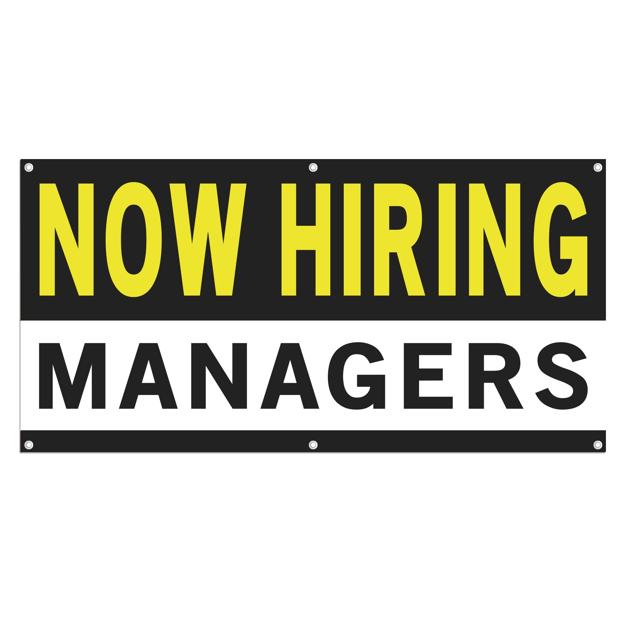 Now Hiring Managers 13 oz Heavy Duty Vinyl Banner General Manager Jobs ...