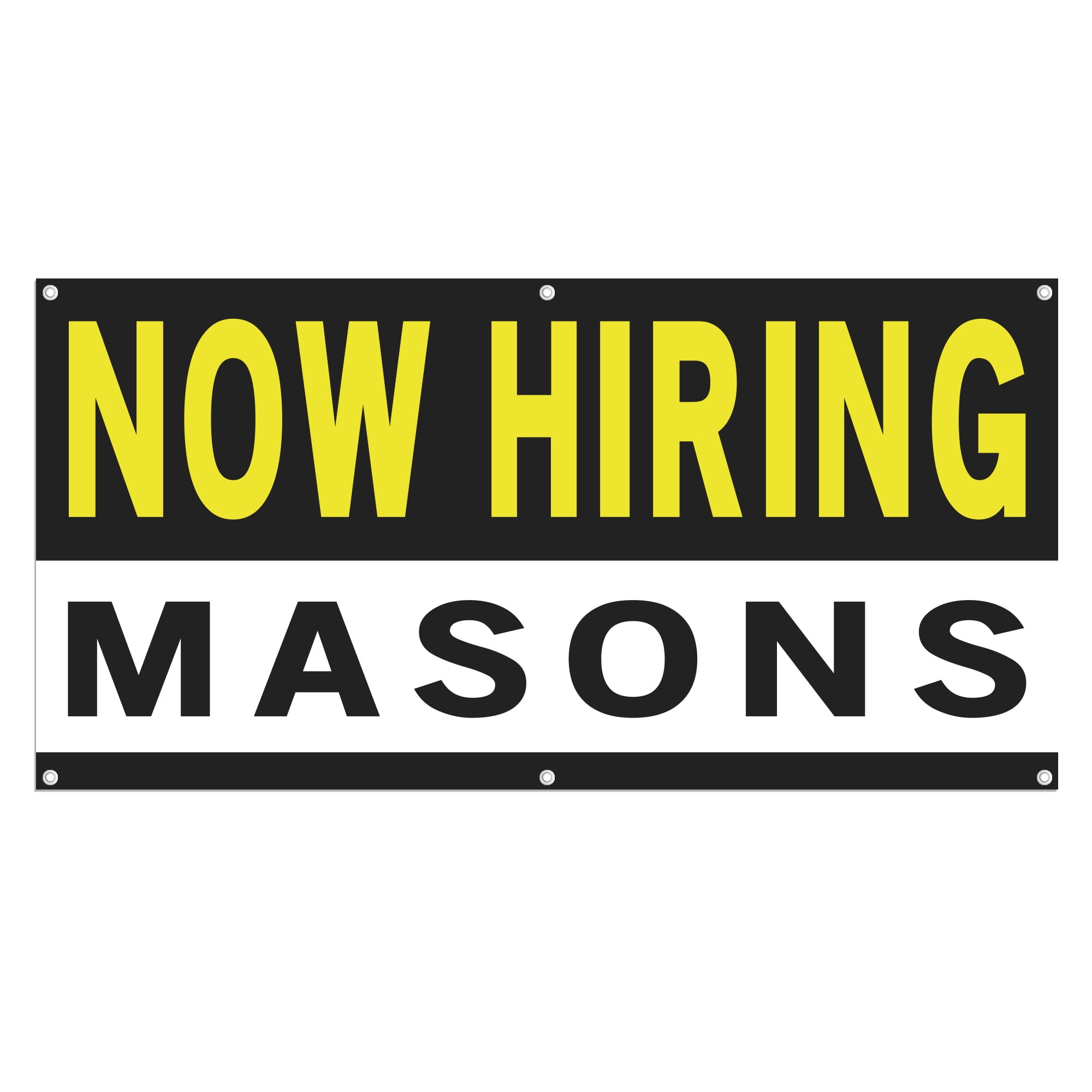 Now Hiring Masons 13 oz Heavy Duty Vinyl Banner Mason Jobs Available ...