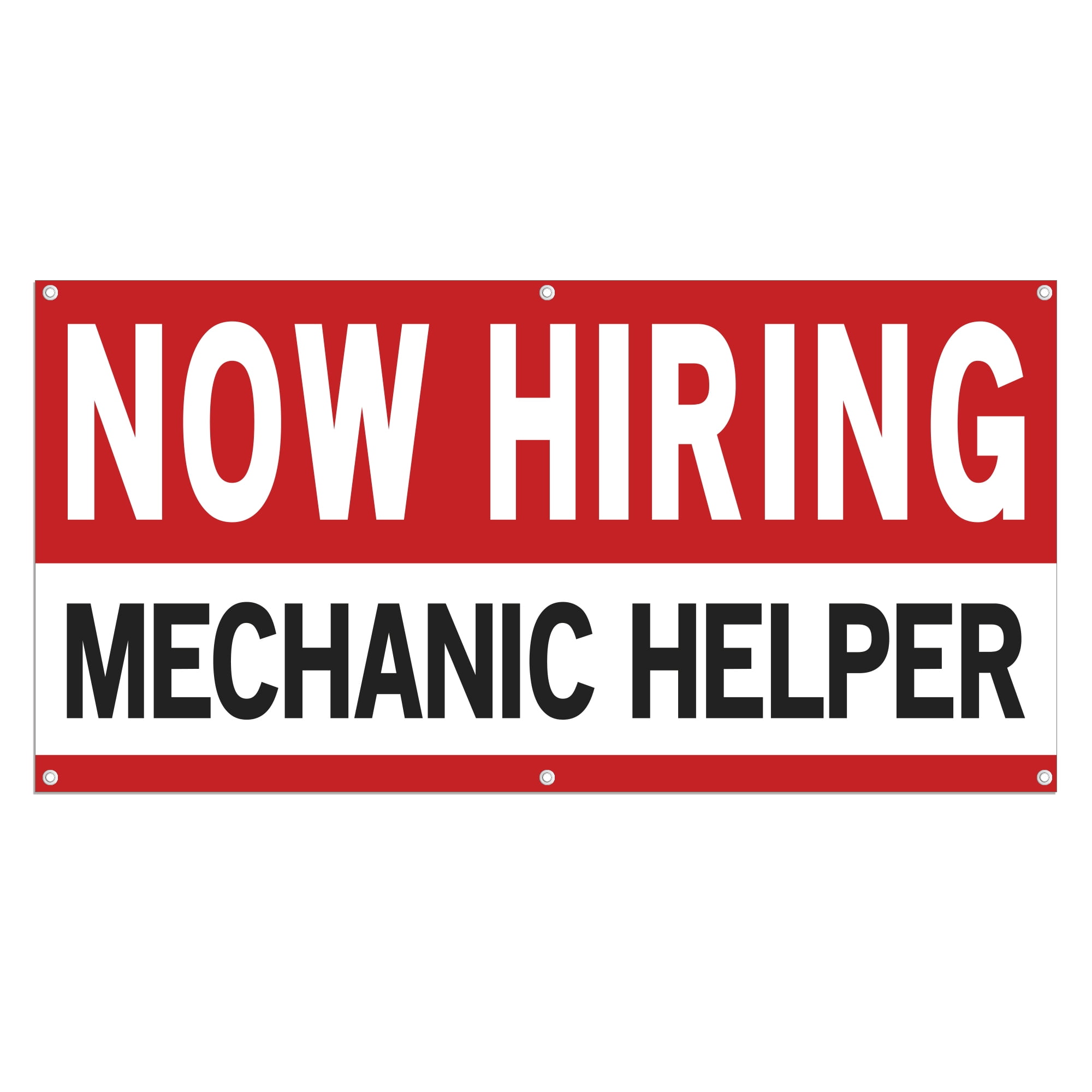 Now Hiring Mechanic Helper 13 oz Heavy Duty Vinyl Banner Mechanic ...