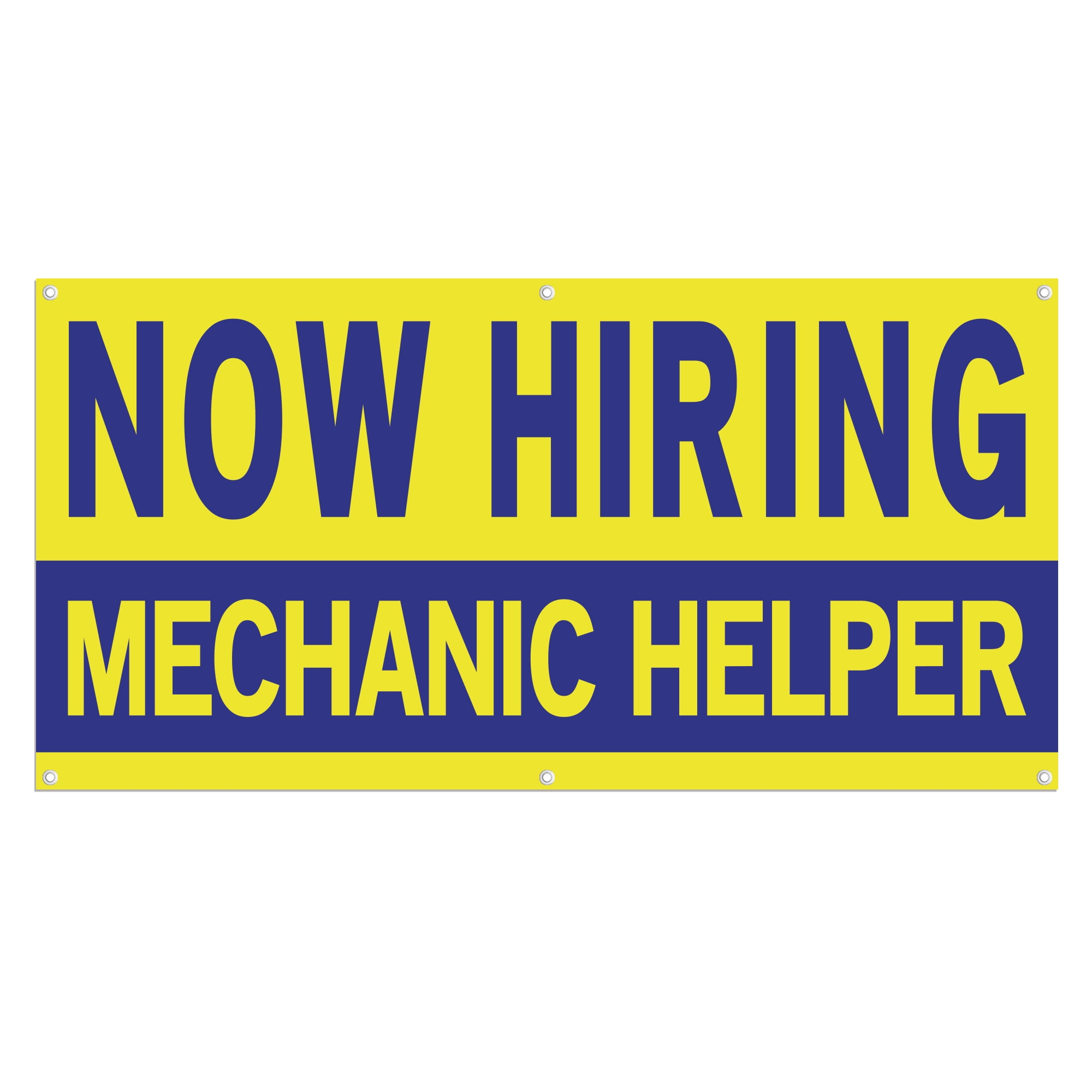 Now Hiring Mechanic Helper 13 oz Heavy Duty Vinyl Banner Mechanic ...