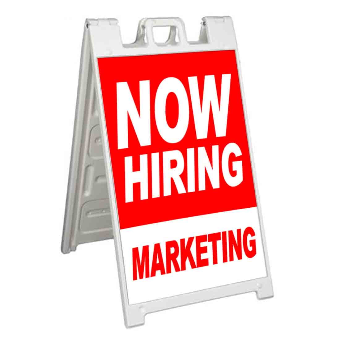 Now Hiring Marketing (24" X 36") Standard A-Frame Signicade, Includes ...