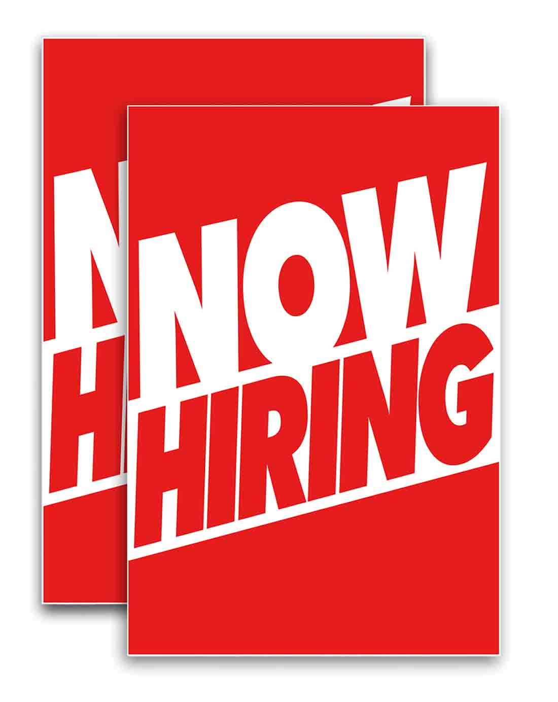 Now Hiring New (24" X 36") Vinyl Decal Only (Pack of 2) - Walmart.com