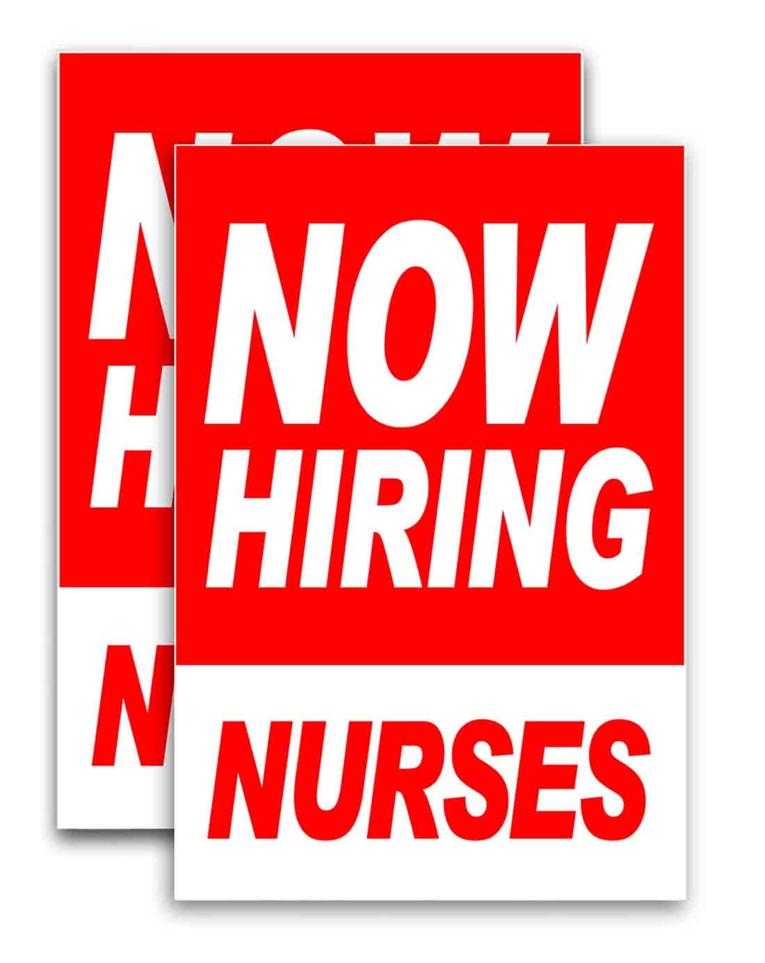 Now Hiring Nurses (24" X 36") Vinyl Decal Only (Pack of 2) - Walmart.com