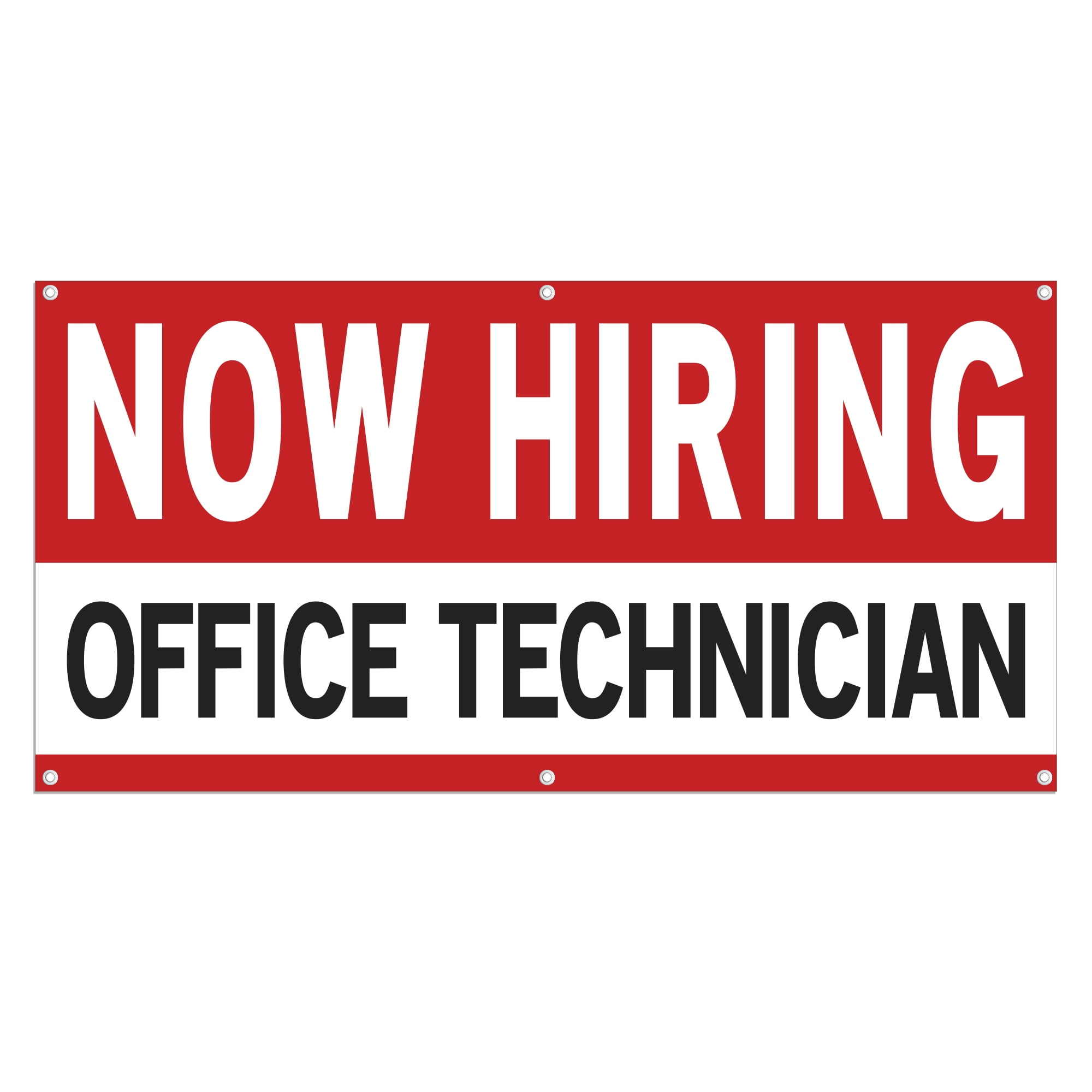 Now Hiring Office Technician 13 oz Heavy Duty Vinyl Banner Office ...