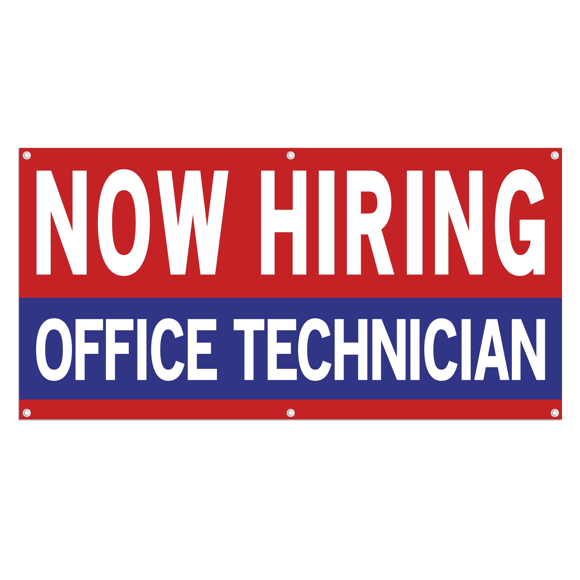 Now Hiring Office Technician 13 oz Heavy Duty Vinyl Banner Office ...